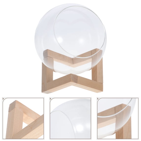 Soimiss Transparent Glass Terrarium for Indoor Decor with Tilted ...