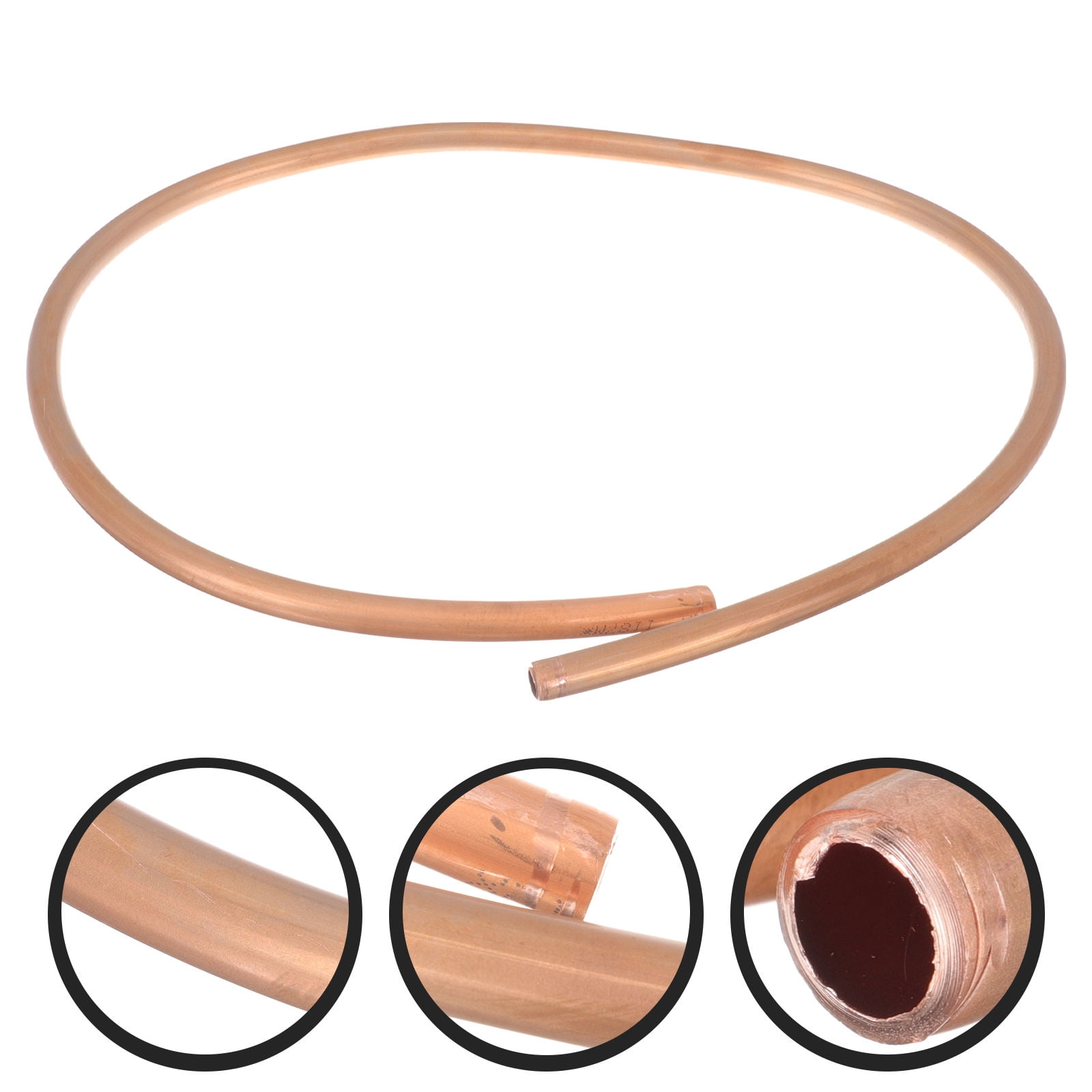 Soimiss Pipe Tube Copper Pipe Golden 1 Set for Refrigeration - Walmart.com