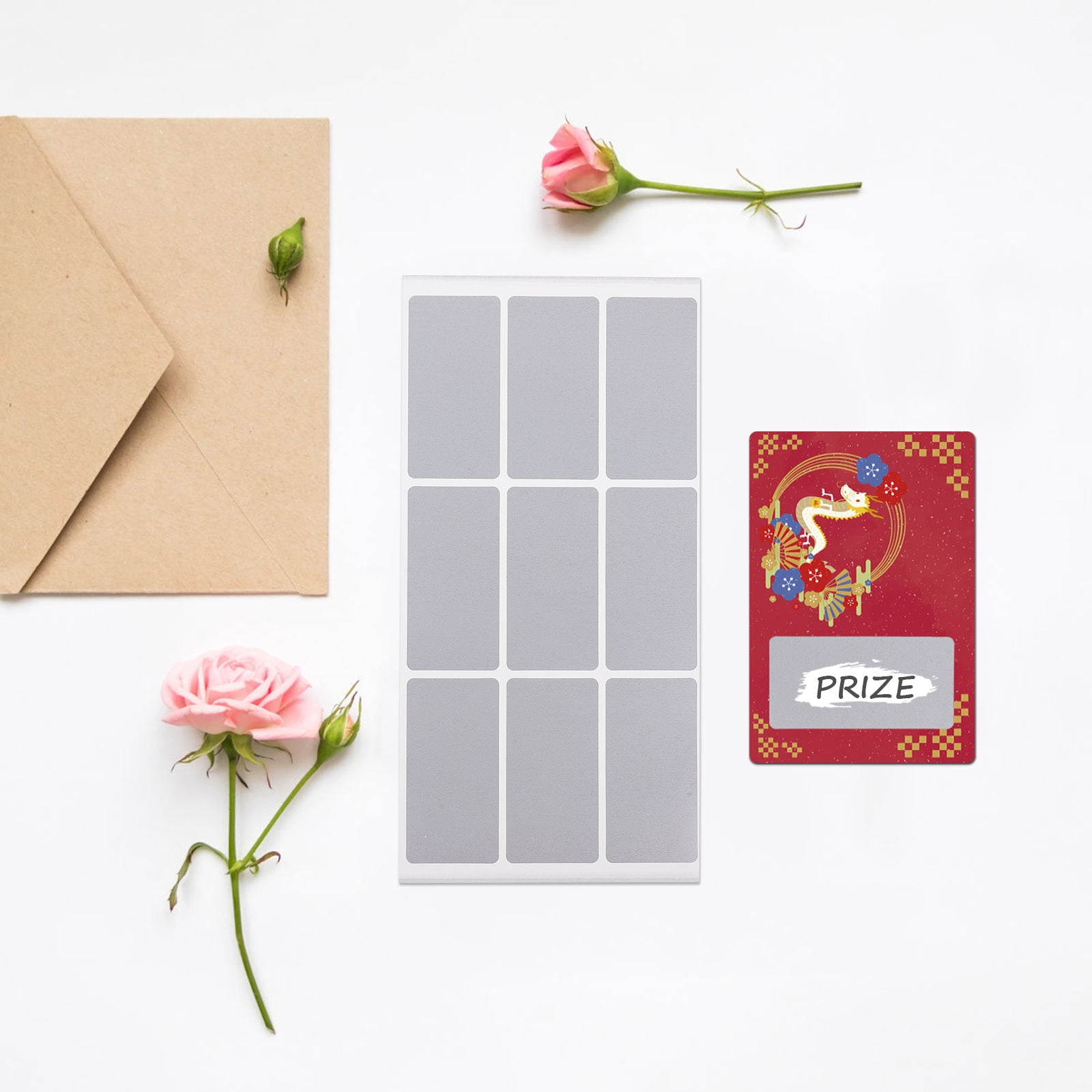 Soimiss Silver Scratch Off Stickers for DIY Raffle Games Creative Fun ...