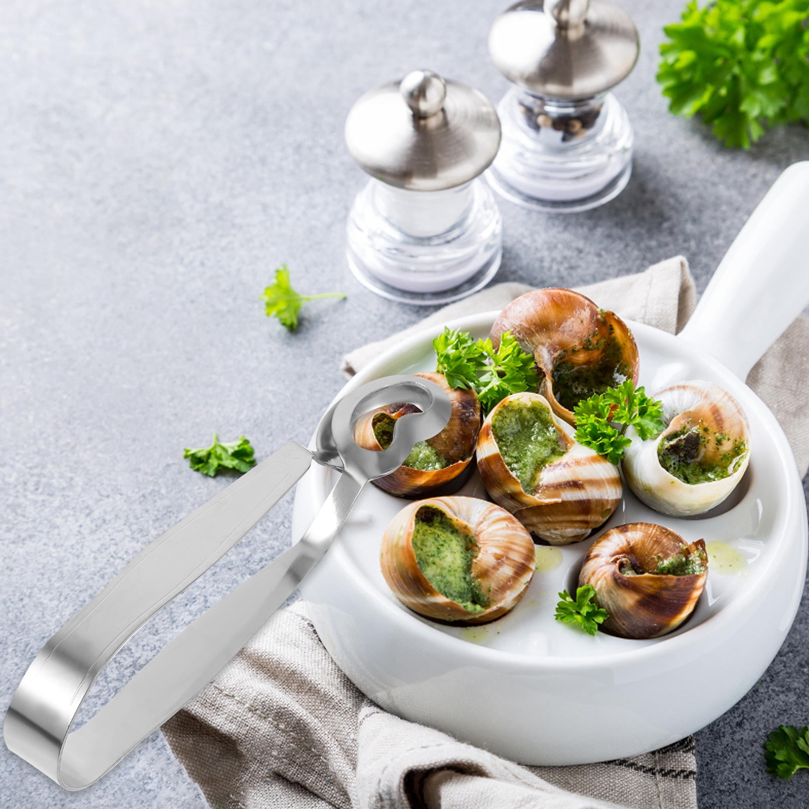 Soimiss Rust Proof Escargot Clips Spring Tongs Stainless Steel 1 Set ...