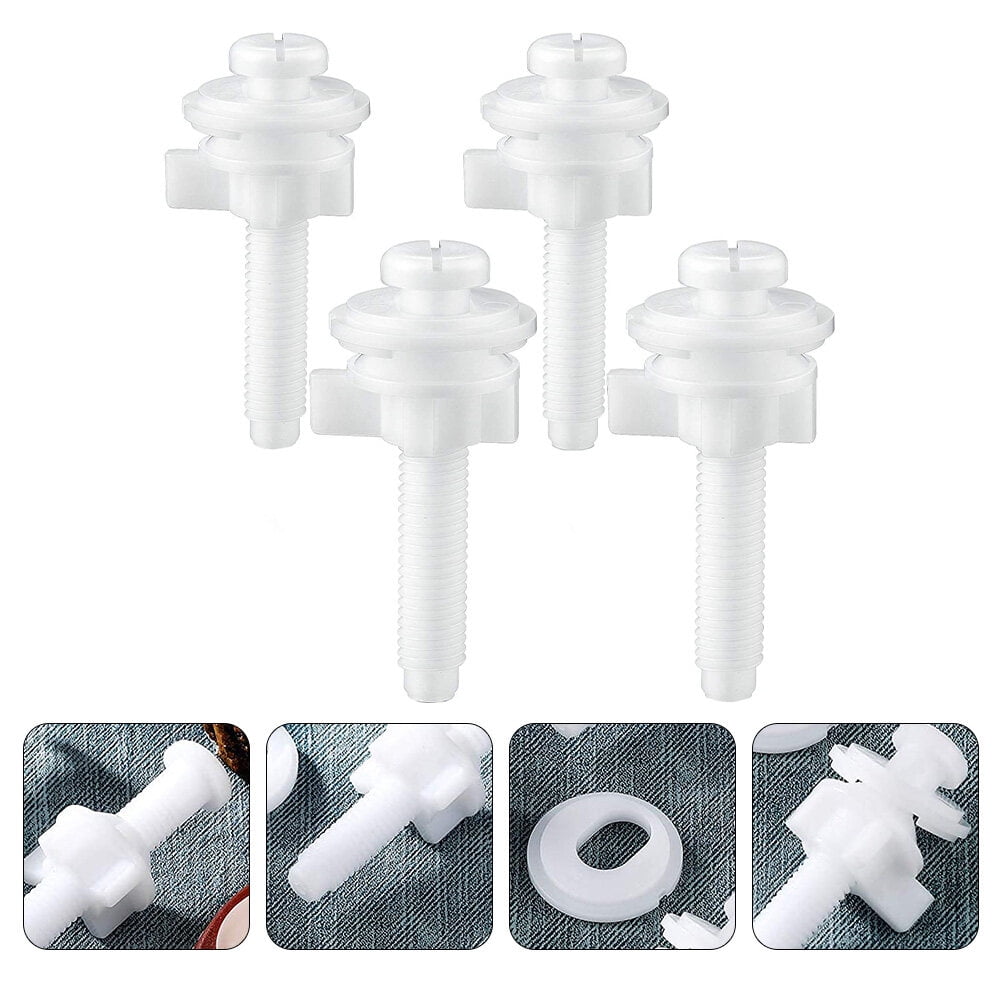 Soimiss Toilet Seat Hinge Bolts Pom Plastic White Prevent Odor Spread ...