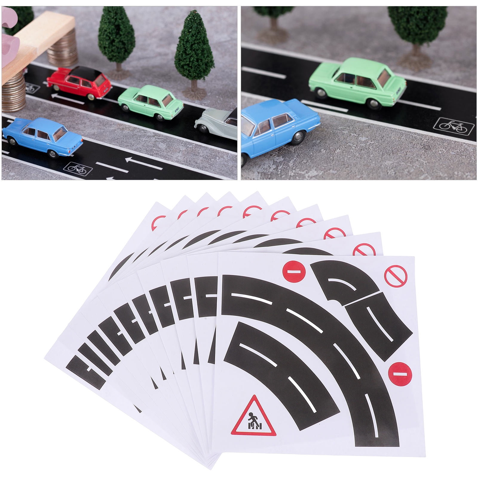 Soimiss Fade Resistant Adhesive Traffic Sign Stickers for Kindergarten ...