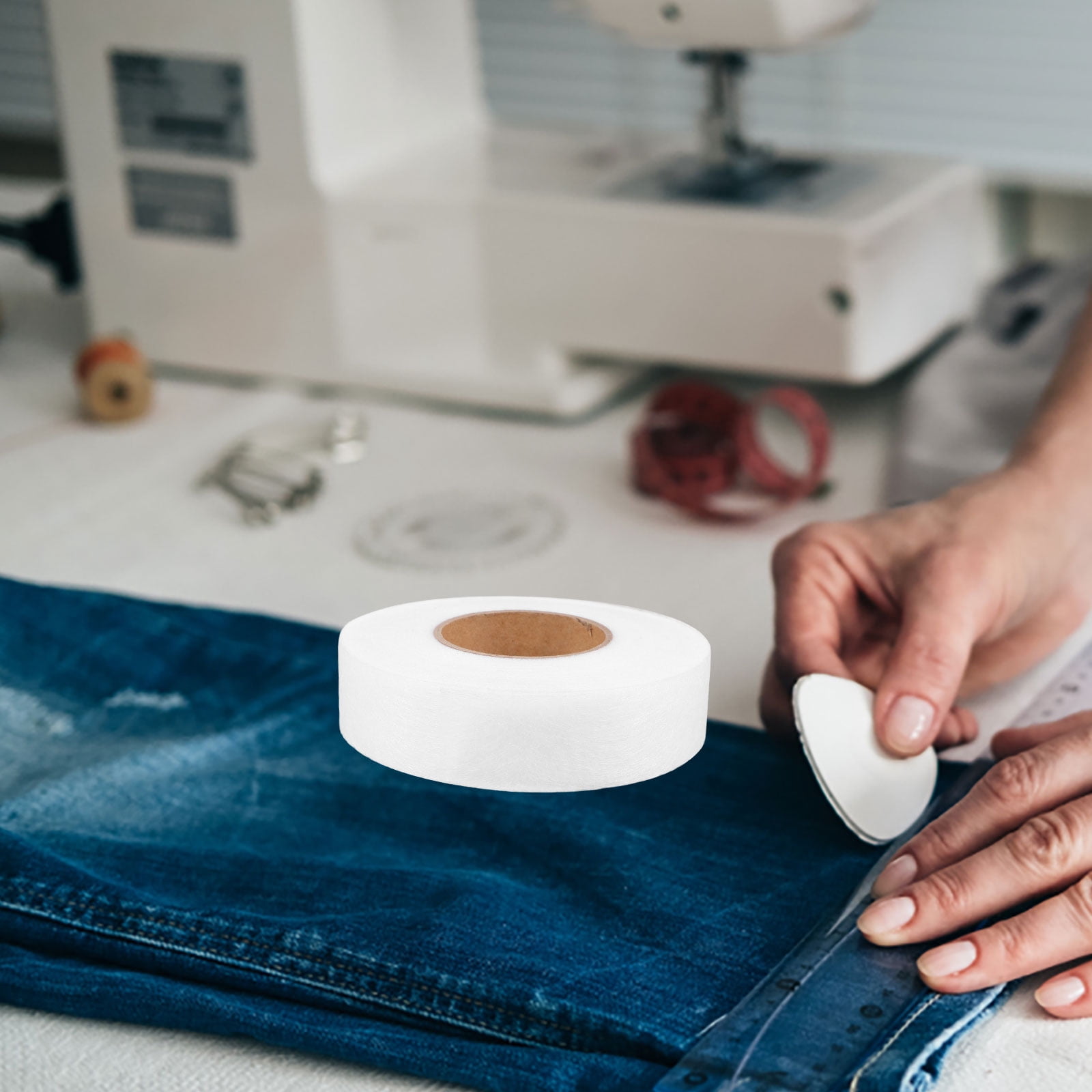 Soimiss Trouser Shortening Tape for Men White Fabric Adhesive No Sew 1 ...