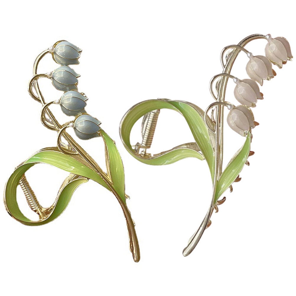 Soimiss Tulip Hair Clips 2pcs Sturdy Jaw Barrettes for Women - Walmart.com