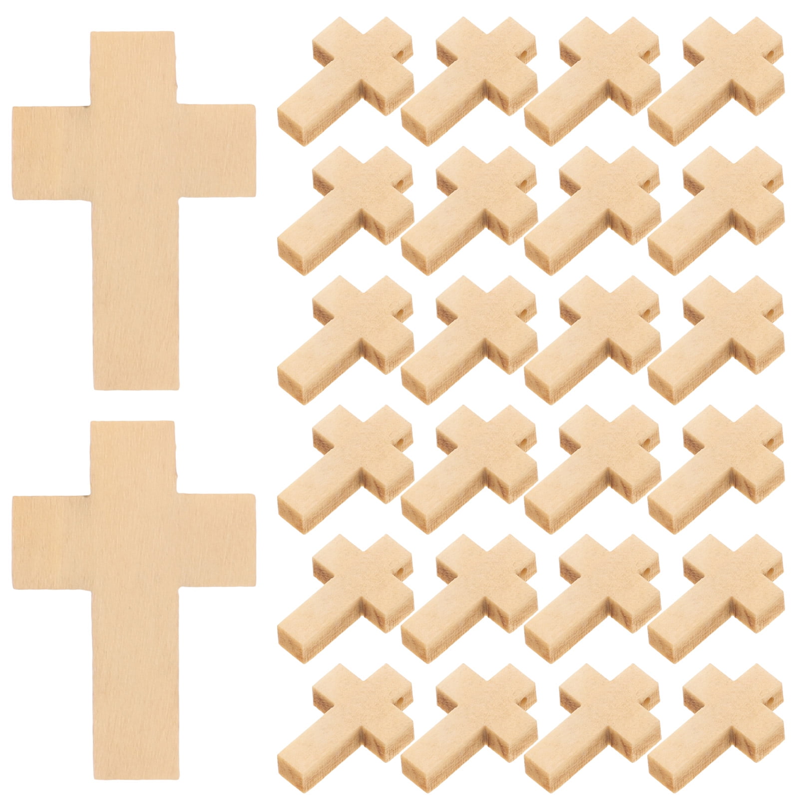 Soimiss Unfinished Wood Crosses Khaki Color Jewelry Decor for Sunday ...