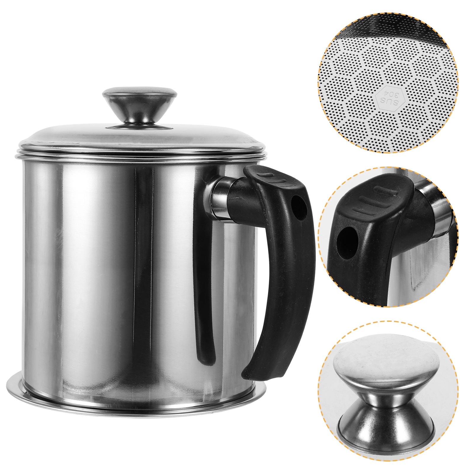 Soimiss grease canister 304 Stainless Steel Oil Storage Cooking Oil ...