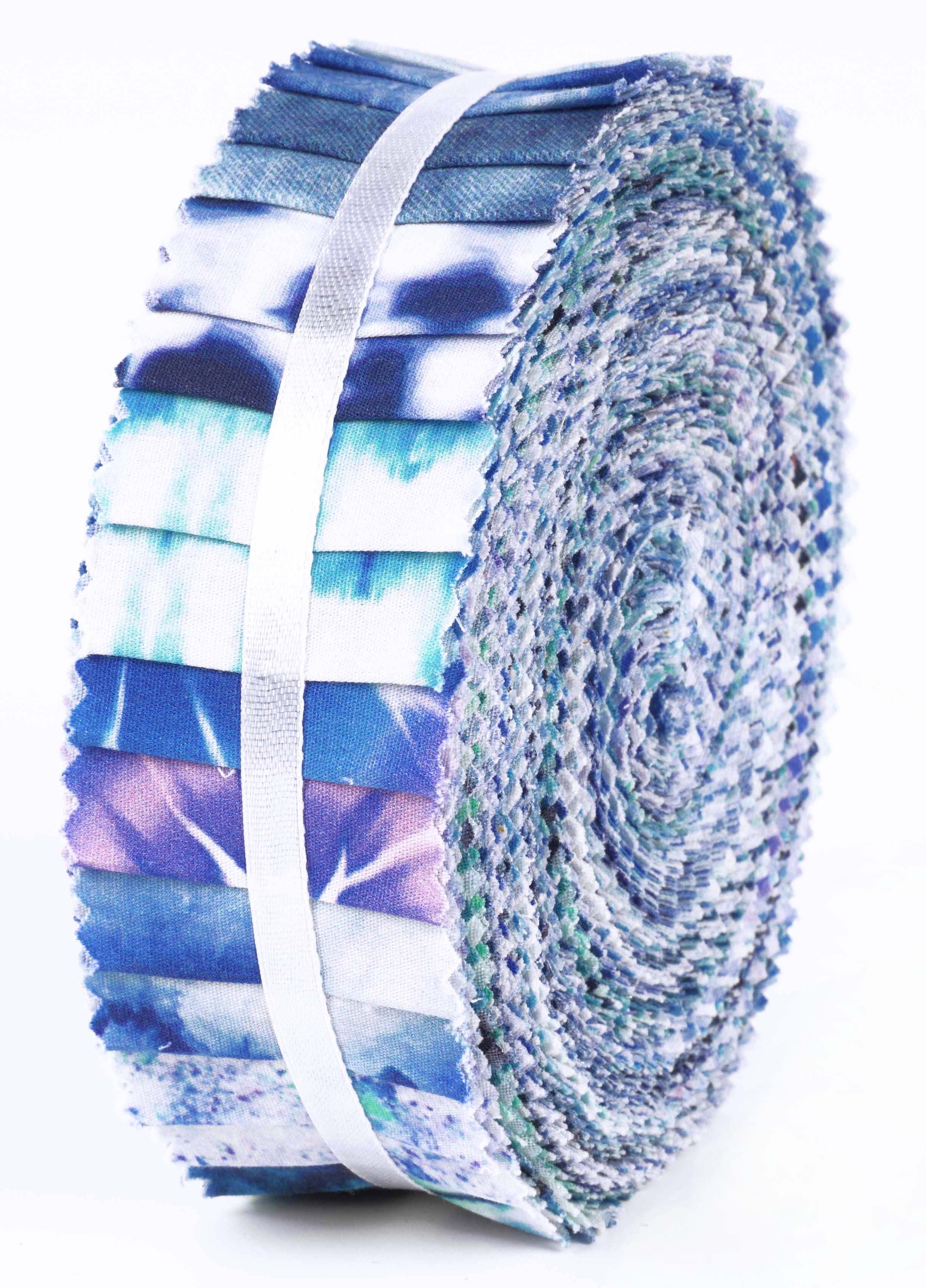 Soimoi 40Pcs Tie Dye Print Precut Fabrics Strips Roll Up 1.5x42inches ...