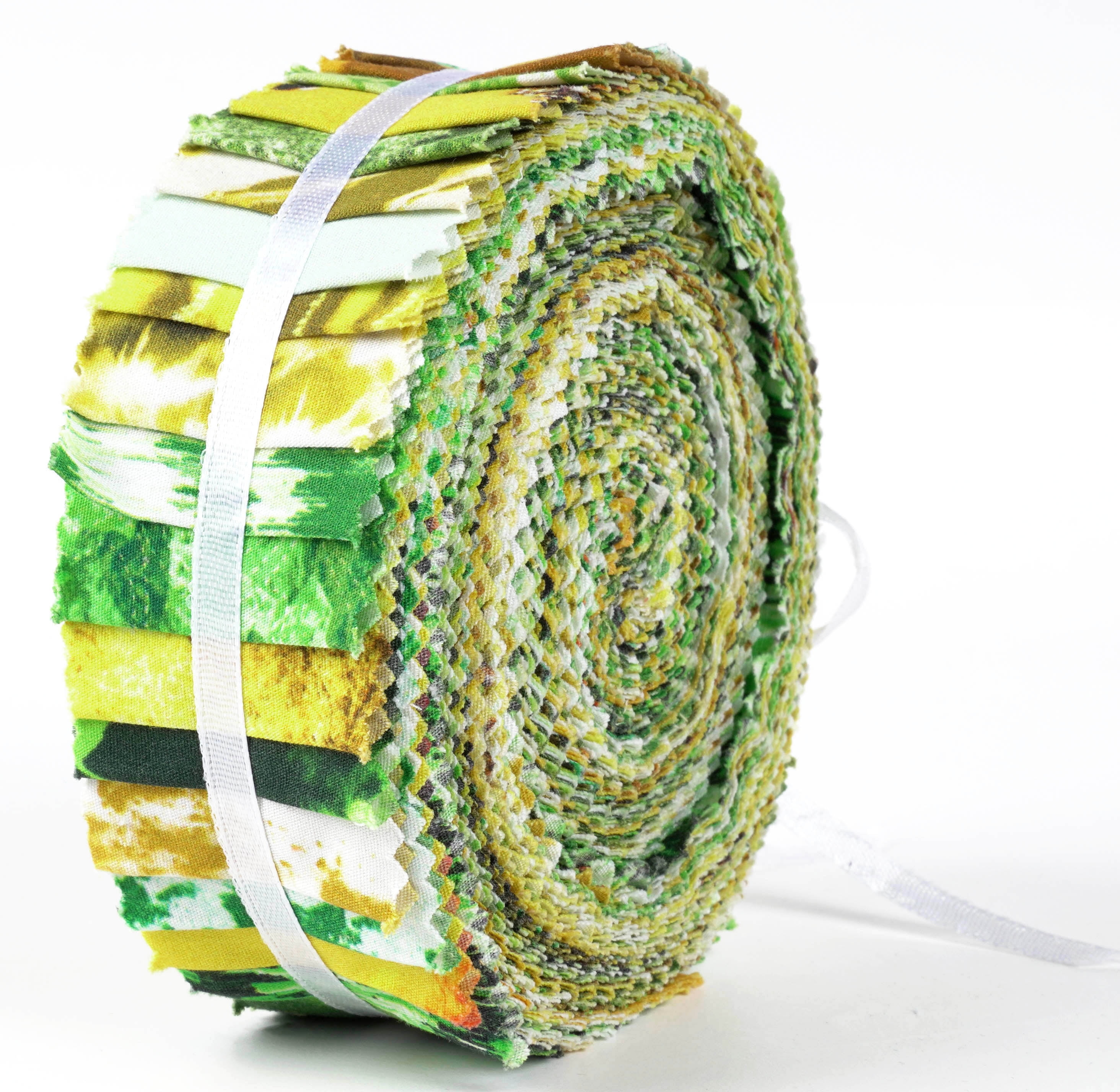 Soimoi 40Pcs Tie Dye Print Precut Fabrics Strips Roll Up 1.5x42inches ...