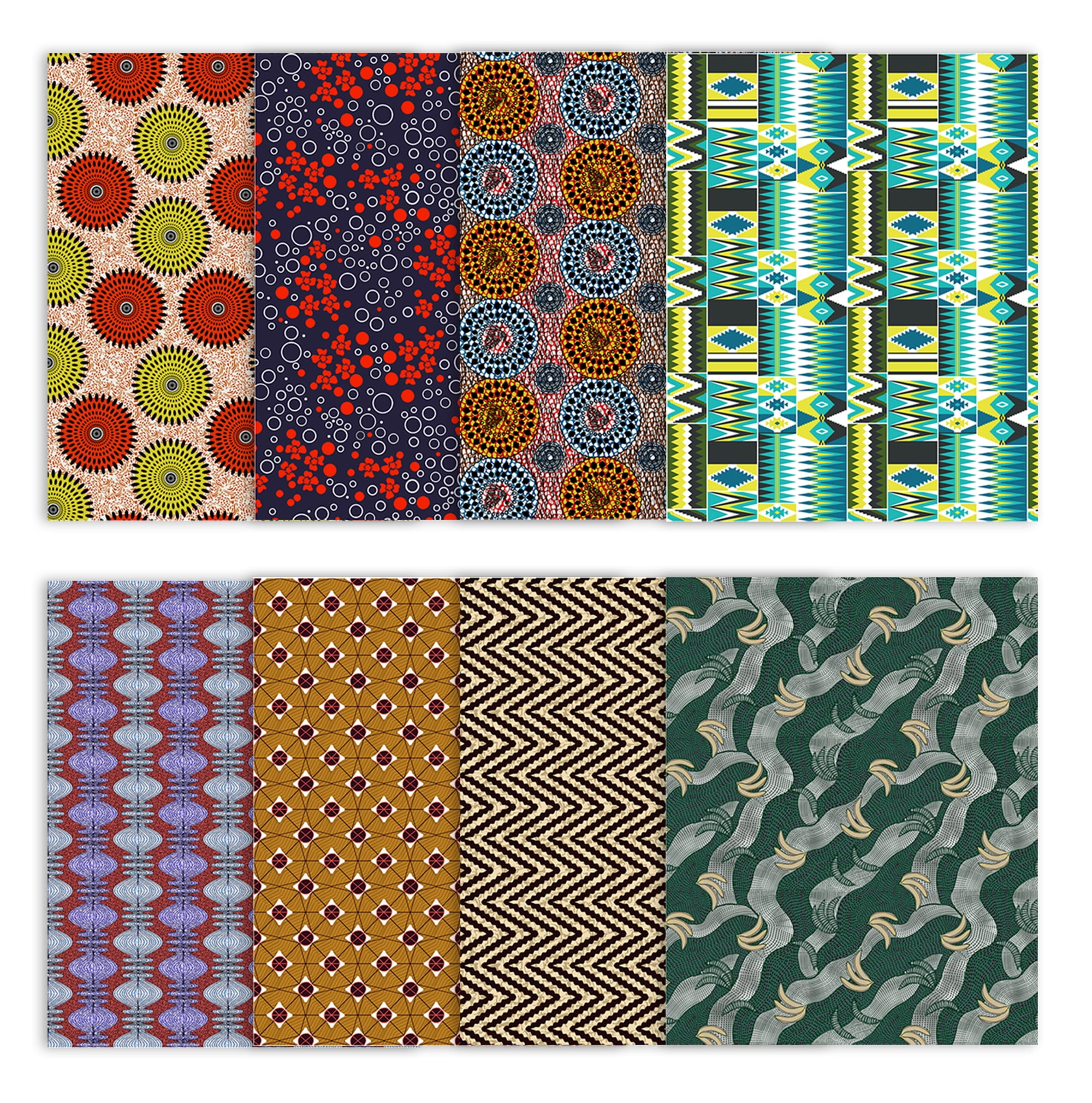 Soimoi 8 Pc Fat Quarter Bundle- African Floral Print 18"x 22" DIY ...