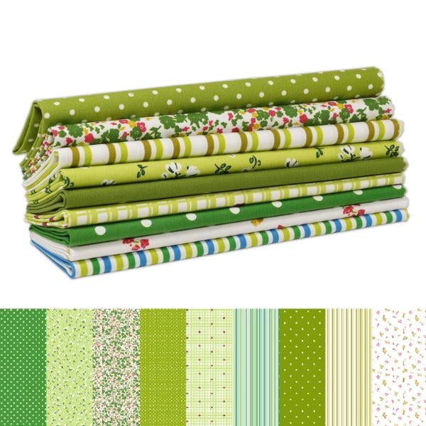 Soimoi 9Pcs 100% Cotton Quilting Fabric Bundles, 18" x 22" DIY Fabric Supplies Quilting ...