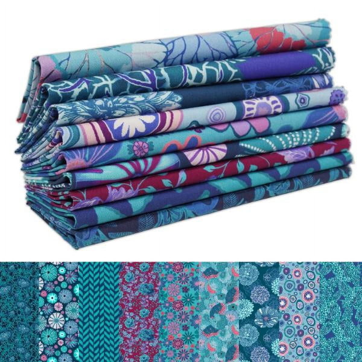 Soimoi 9Pcs Cotton Fabric Bundles 18 x 22 Inch, Quilting Patchwork Squares Sewing Fabrics for ...