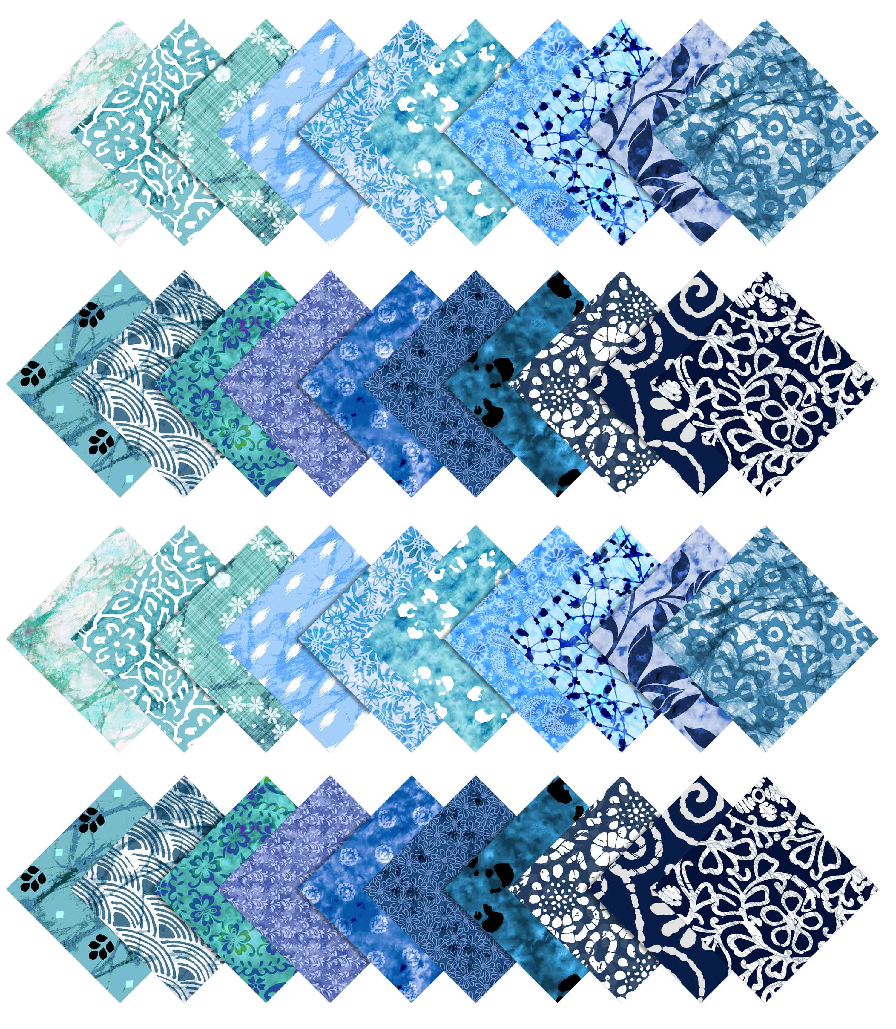 Soimoi Aaian Batik PrintPrecut 5-inch CottonFabricQuiltingSquaresCharm ...