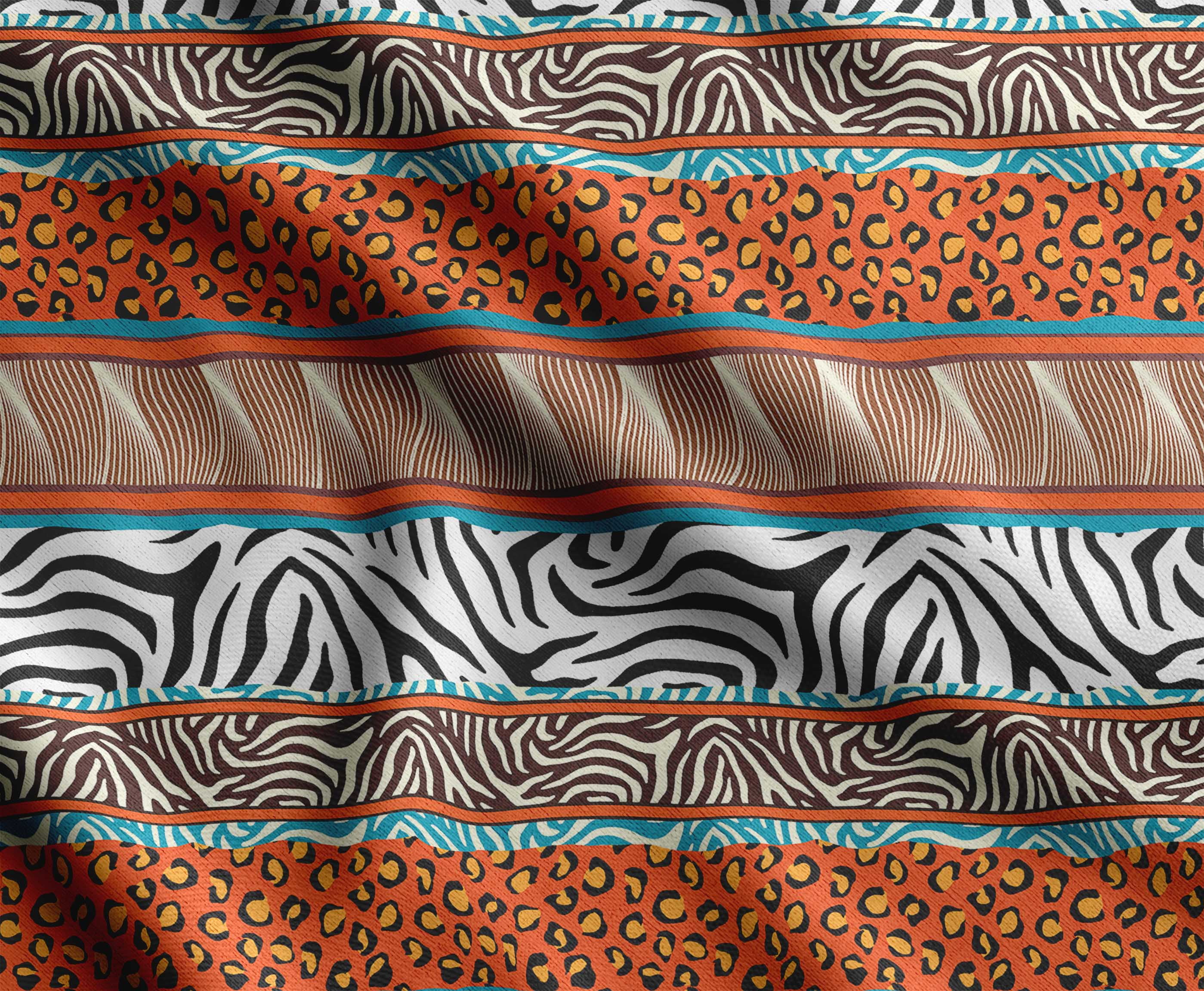 Soimoi Animal Skin Printed, Cotton Satin Spandex, Sewing Fabric by The ...