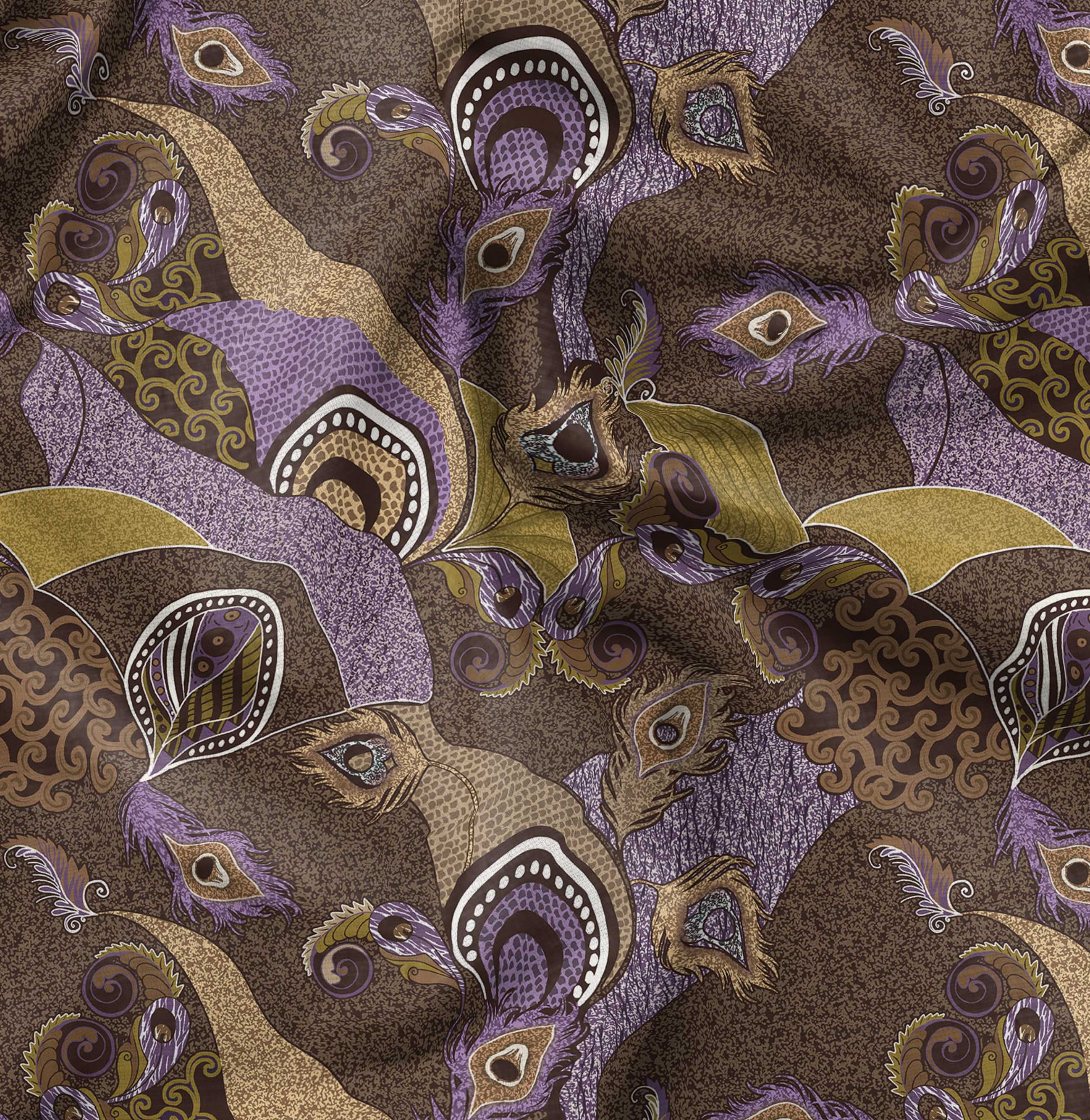 Soimoi Cotton Cambric Brown Fabric By the Yard - 42 Inch Wide - African ...