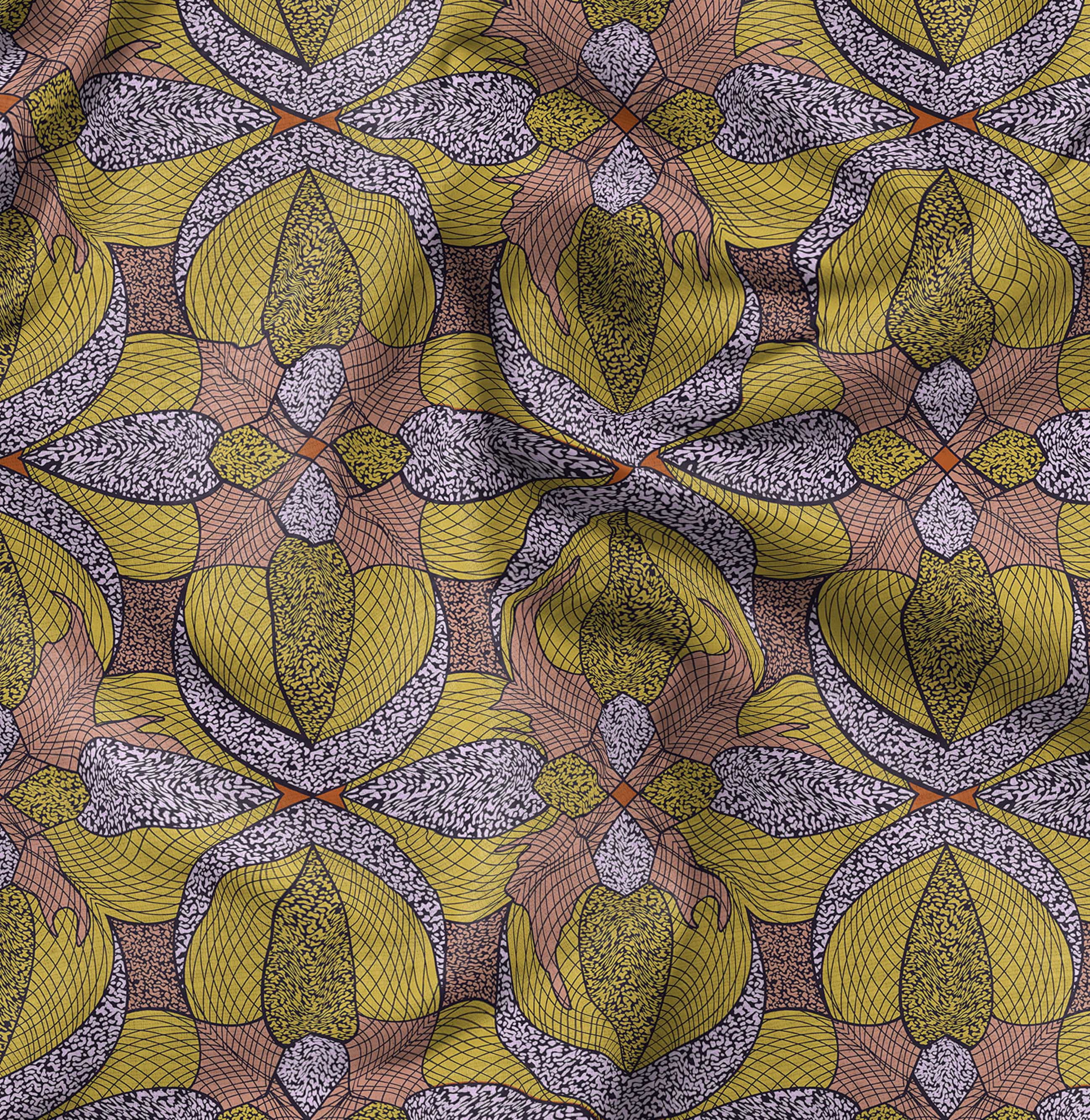Soimoi Cotton Cambric Yellow Fabric By the Yard - 42 Inch Wide ...