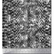 Snake Scale Hologram Tricot Foil Fabric - Black Purple Shiny Stretchy ...