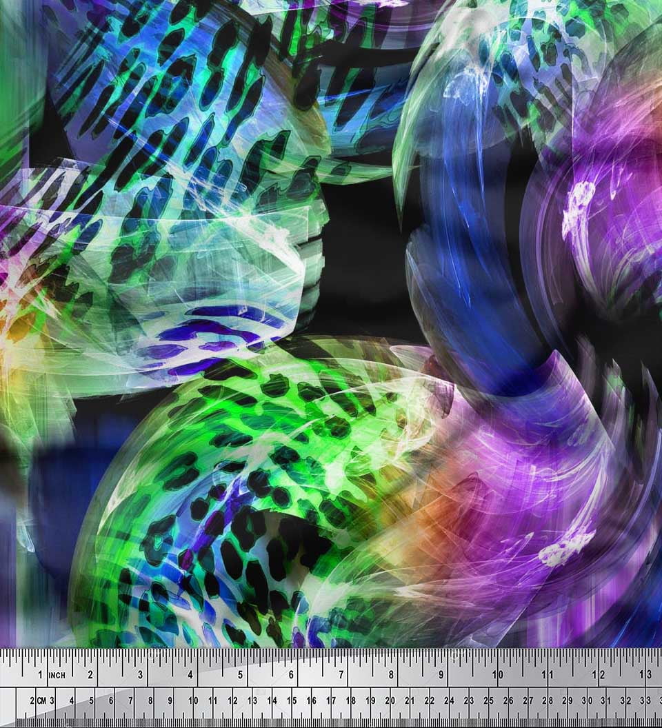 Soimoi Cotton Poplin Fabric Leopard Animal Skin Print Fabric by Yard 42 ...