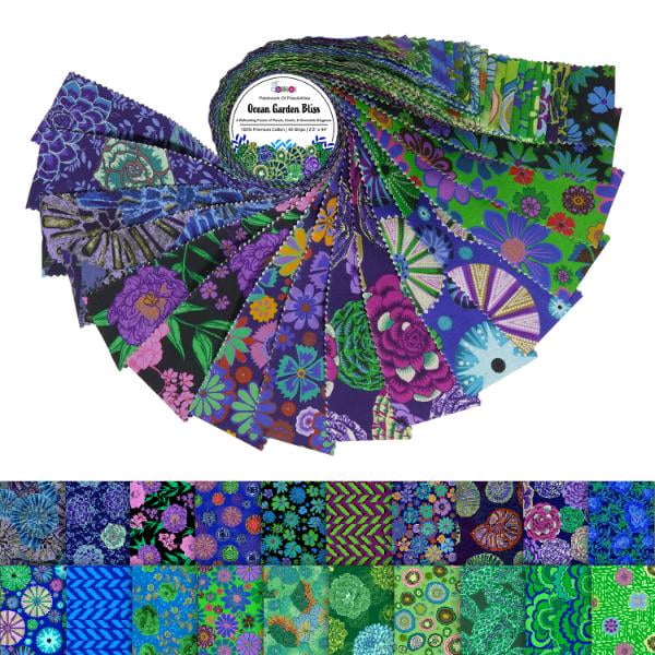 Soimoi Jelly Roll Fabric Strips for Quilting, Precut Fabric for DIY, 40 ...
