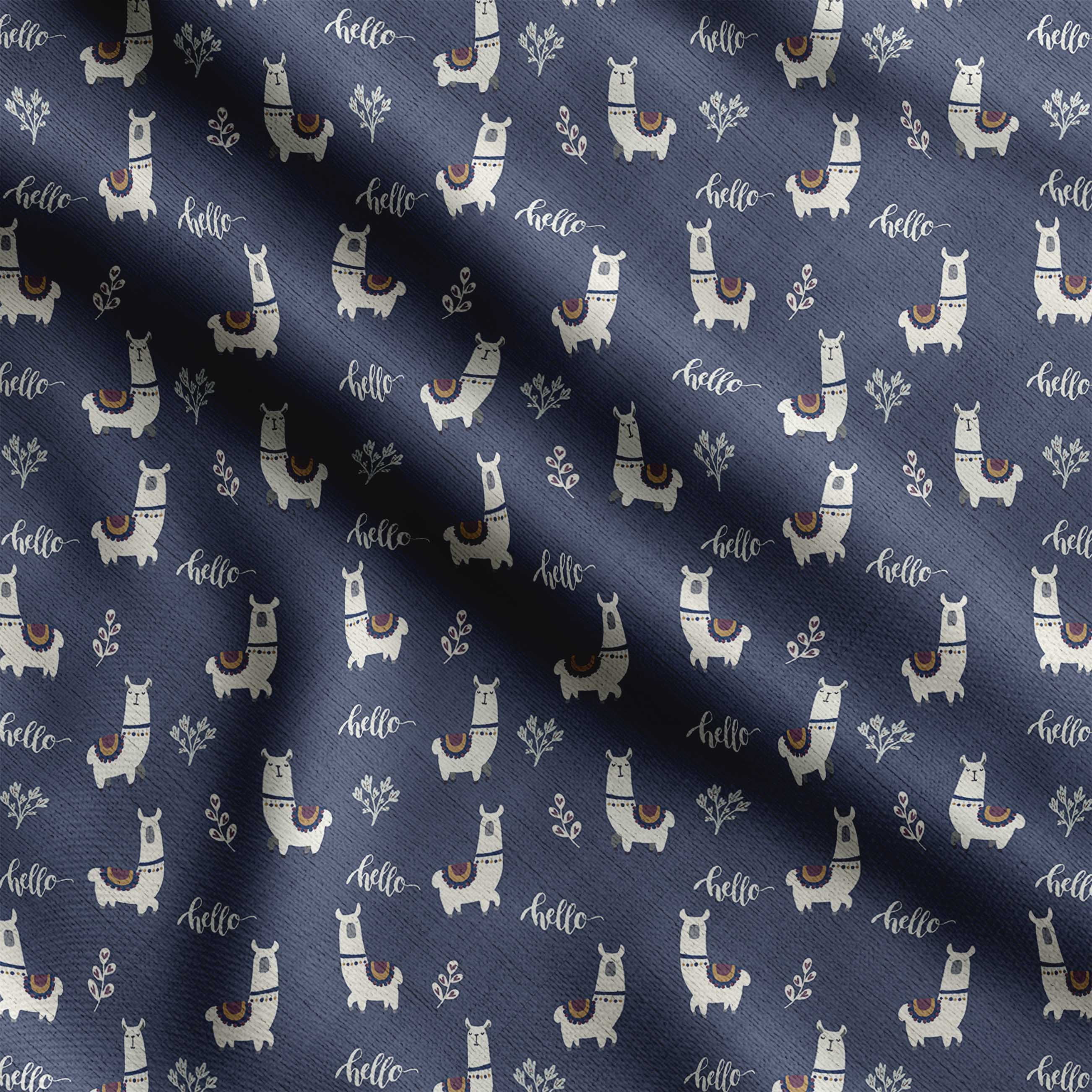 Soimoi Llama Alpaca Print,Cotton Cambric, Quilting Fabric Sold by The ...