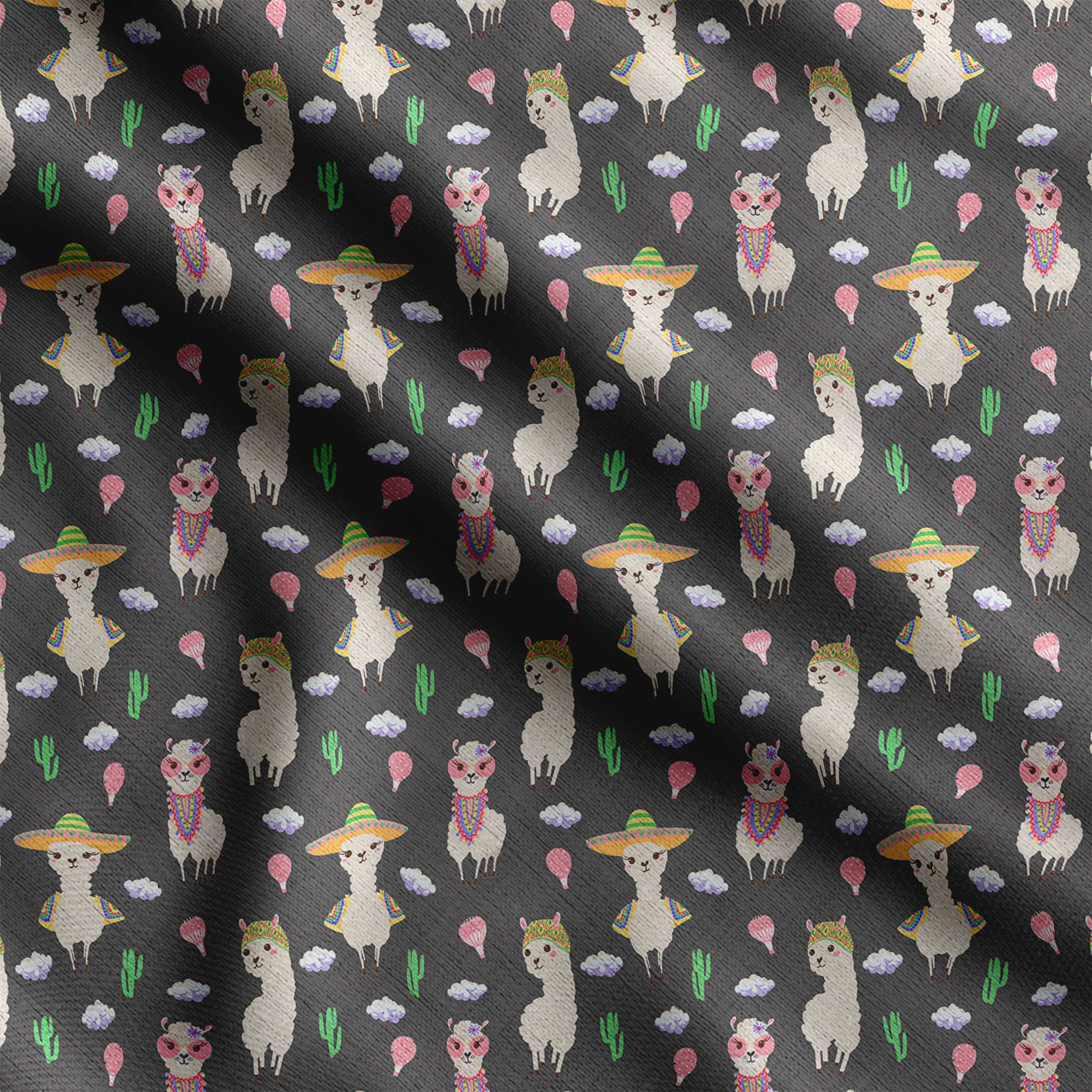 Soimoi Llama Alpaca Print,Cotton Cambric, Quilting Fabric Sold by The ...