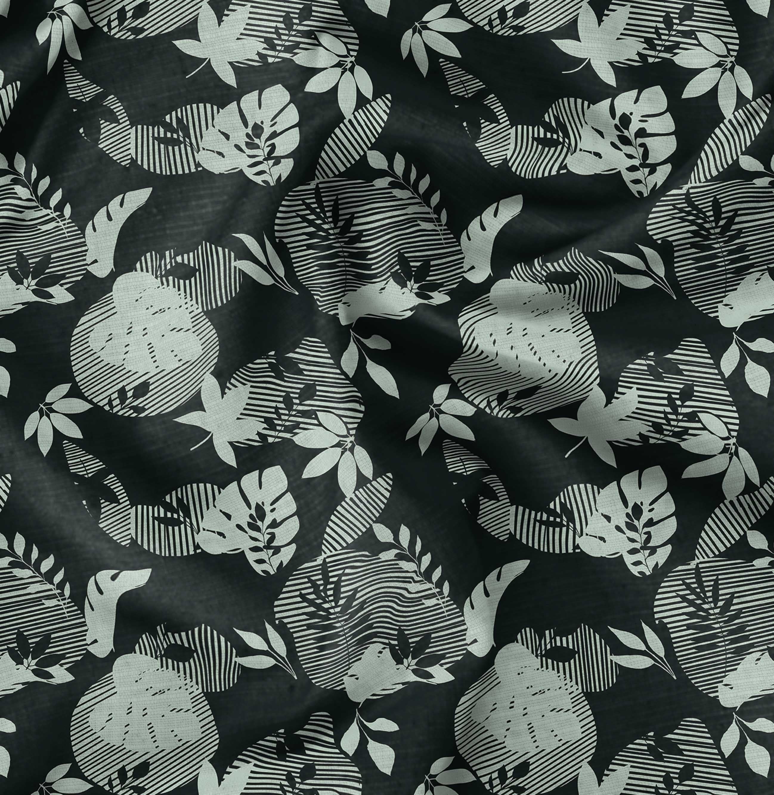 Soimoi Minky Green Fabric By the Yard - 56 Inch Wide - Leaves Print ...