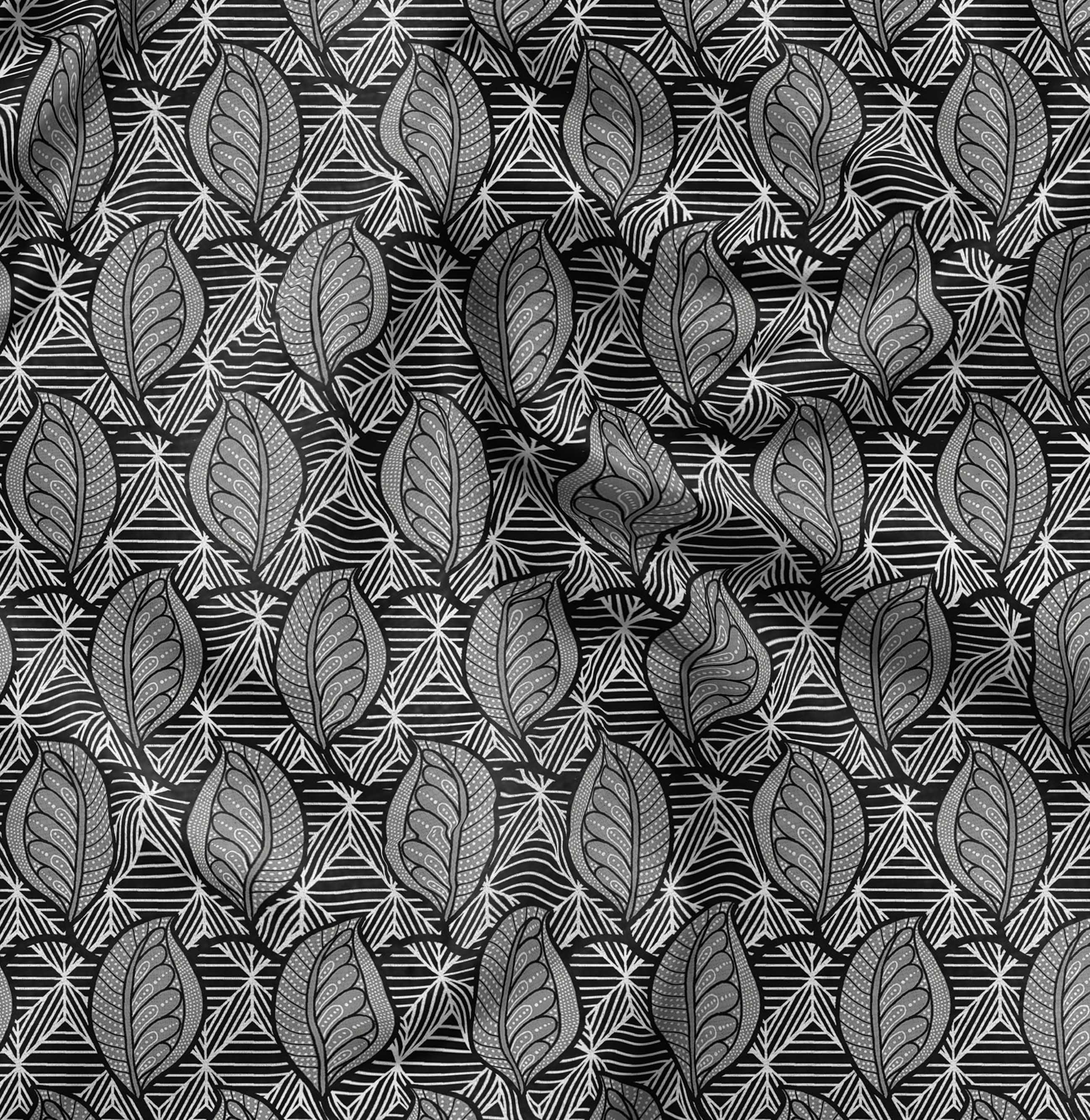 Soimoi Pure Silk Black Fabric By the Yard - 42 Inch Wide - African ...