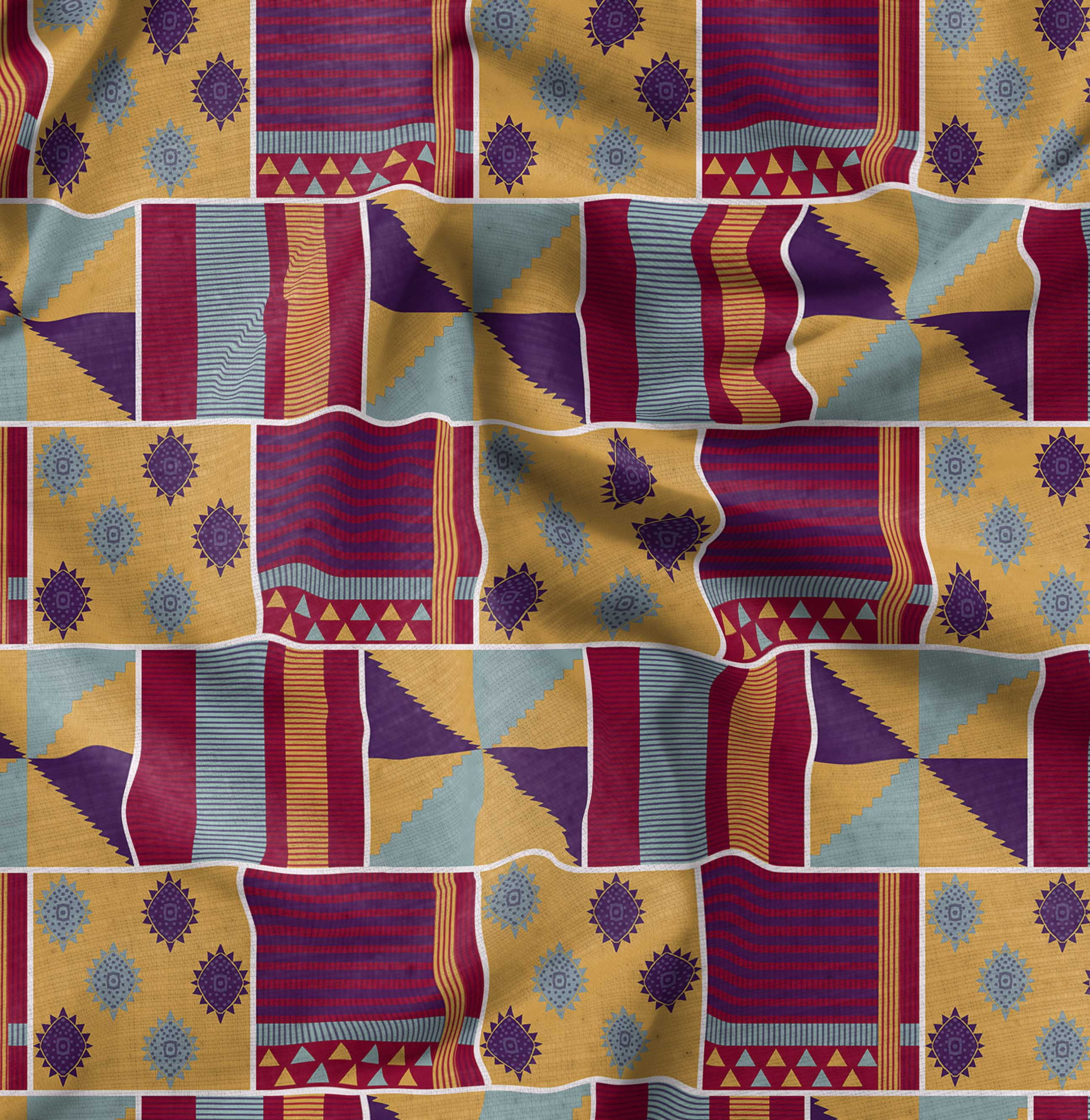 Soimoi Pure Silk Yellow Fabric By the Yard - 42 Inch Wide - African ...