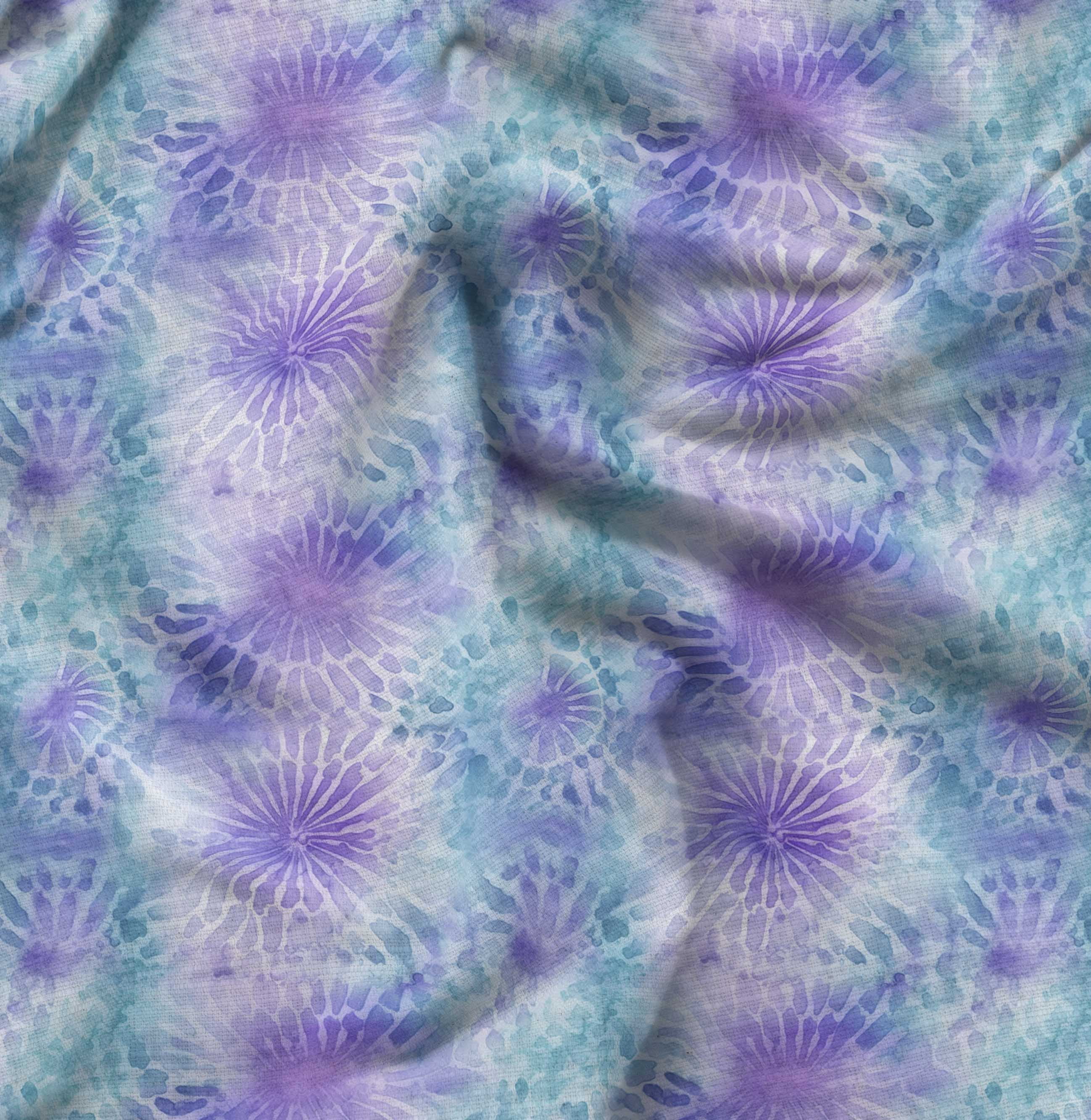 Soimoi Velvet Purple Fabric By the Yard - 54 Inch Wide - Shibori Tie ...