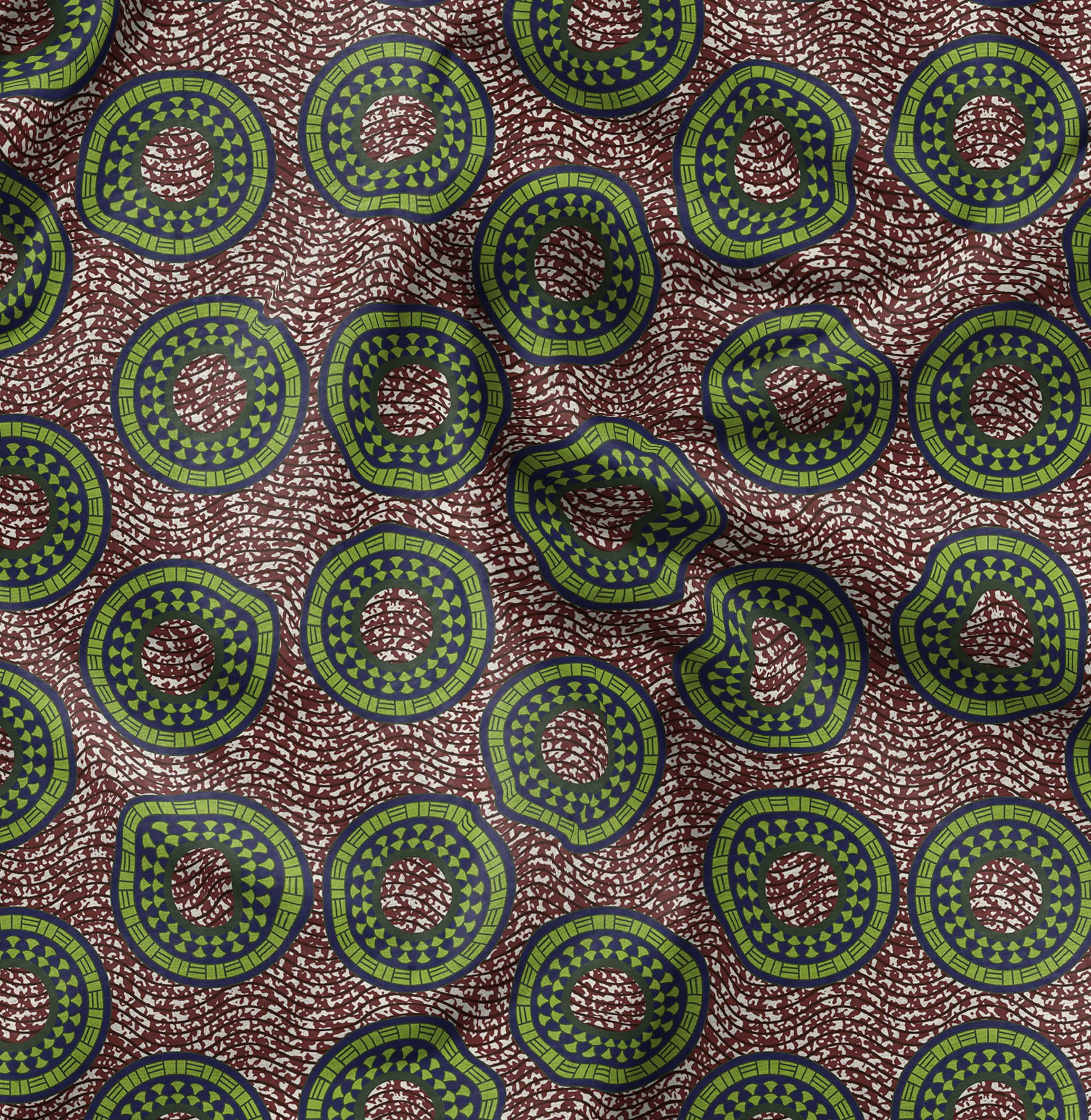 Soimoi Velvet Red Fabric By the Yard - 54 Inch Wide - African Tribal ...