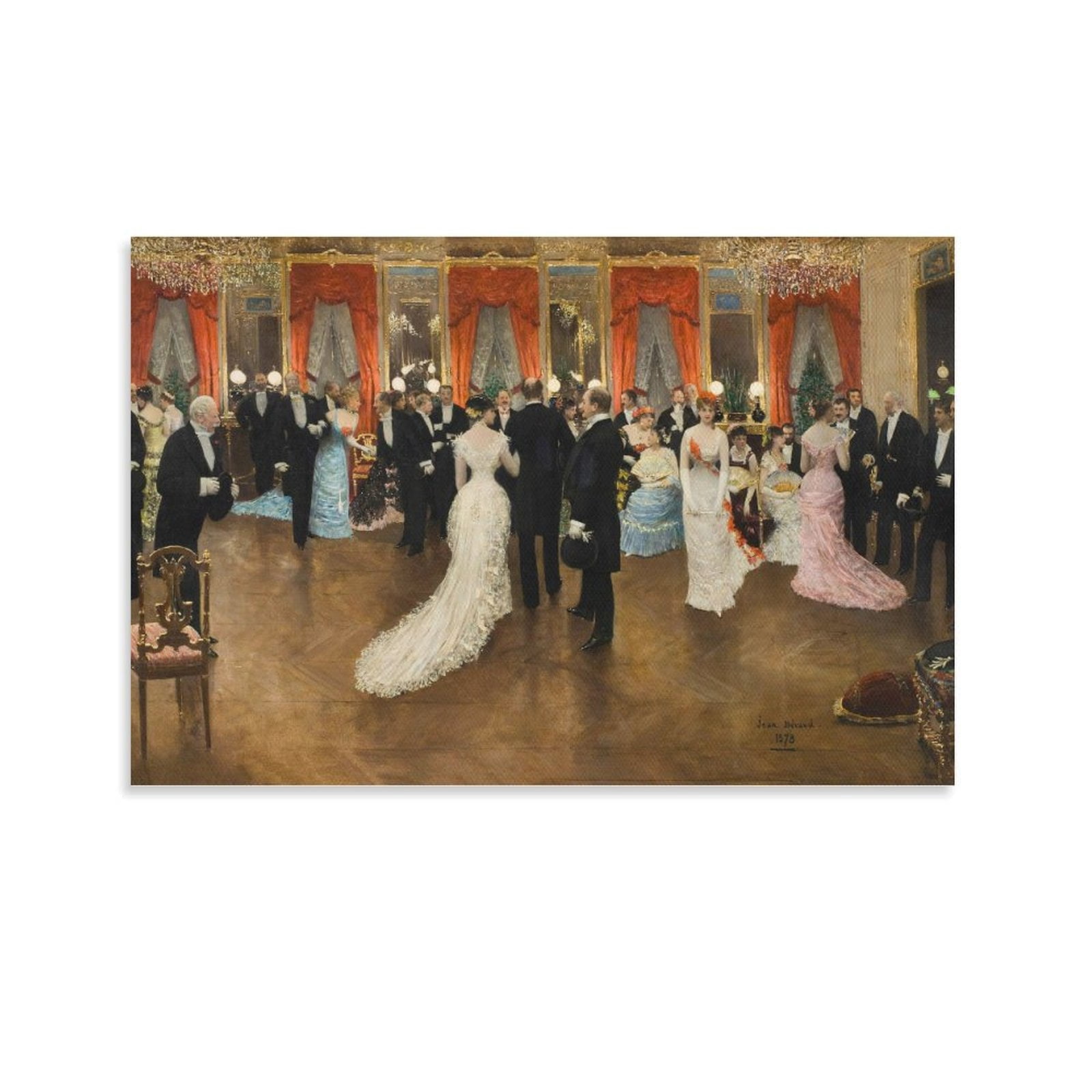 Soirée Jean Béraud Poster Poster Cool Artworks Painting Wall Art Canvas ...