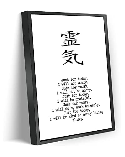 Soiumlct Reiki Principles Just For Today Wall Art Reiki Therapist ...