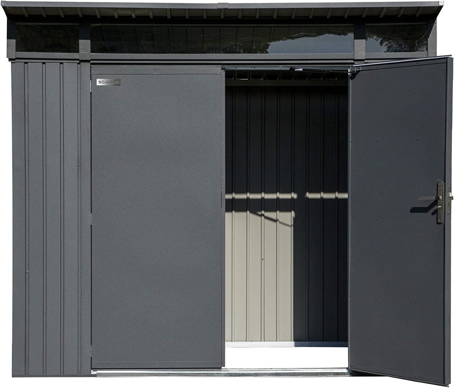 Sojag 8' x 5' Denali Outdoor Lockable Steel Storage Building with ...