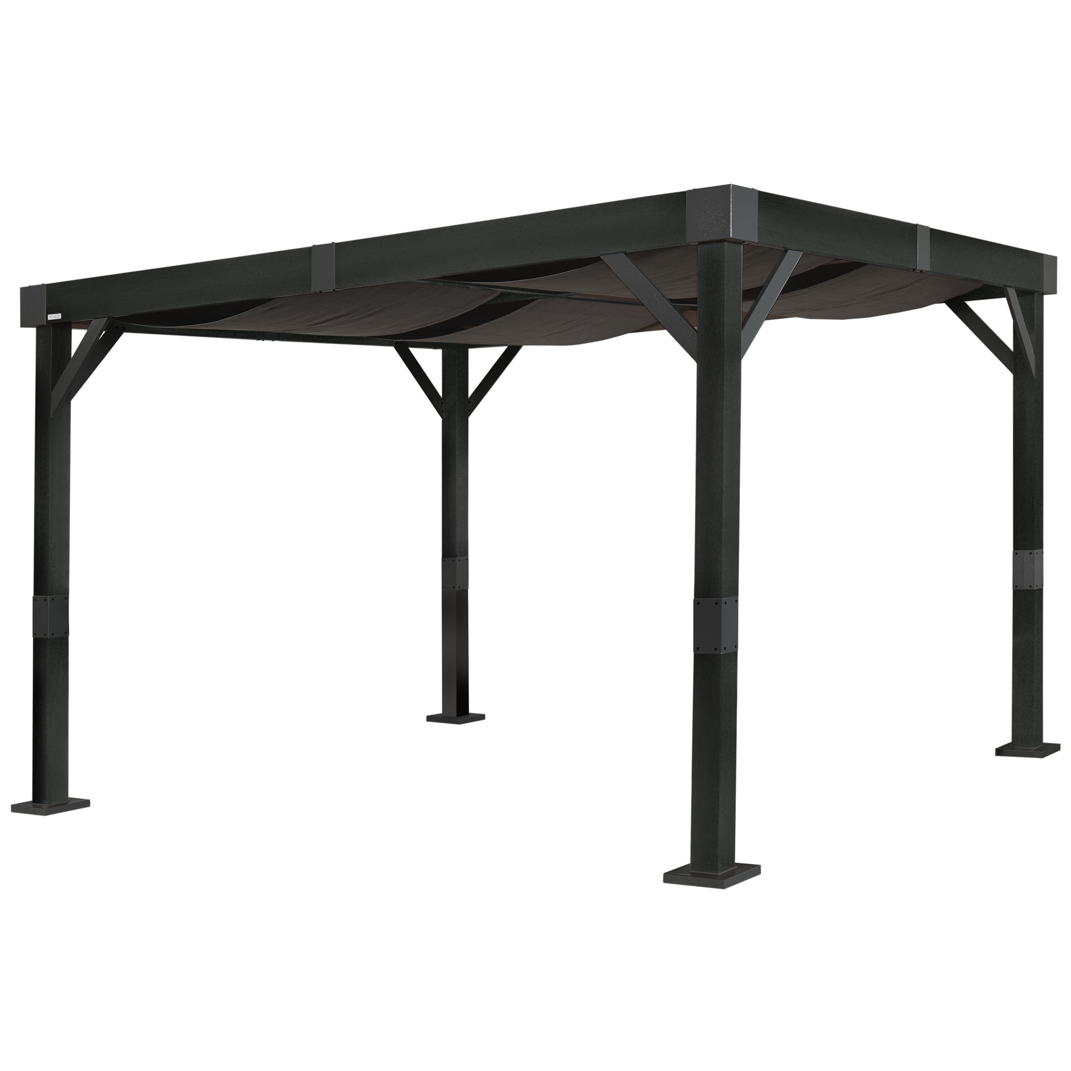 Sojag Fontana Black Aluminum Frame 10 x 12 ft Pergola - Walmart.com