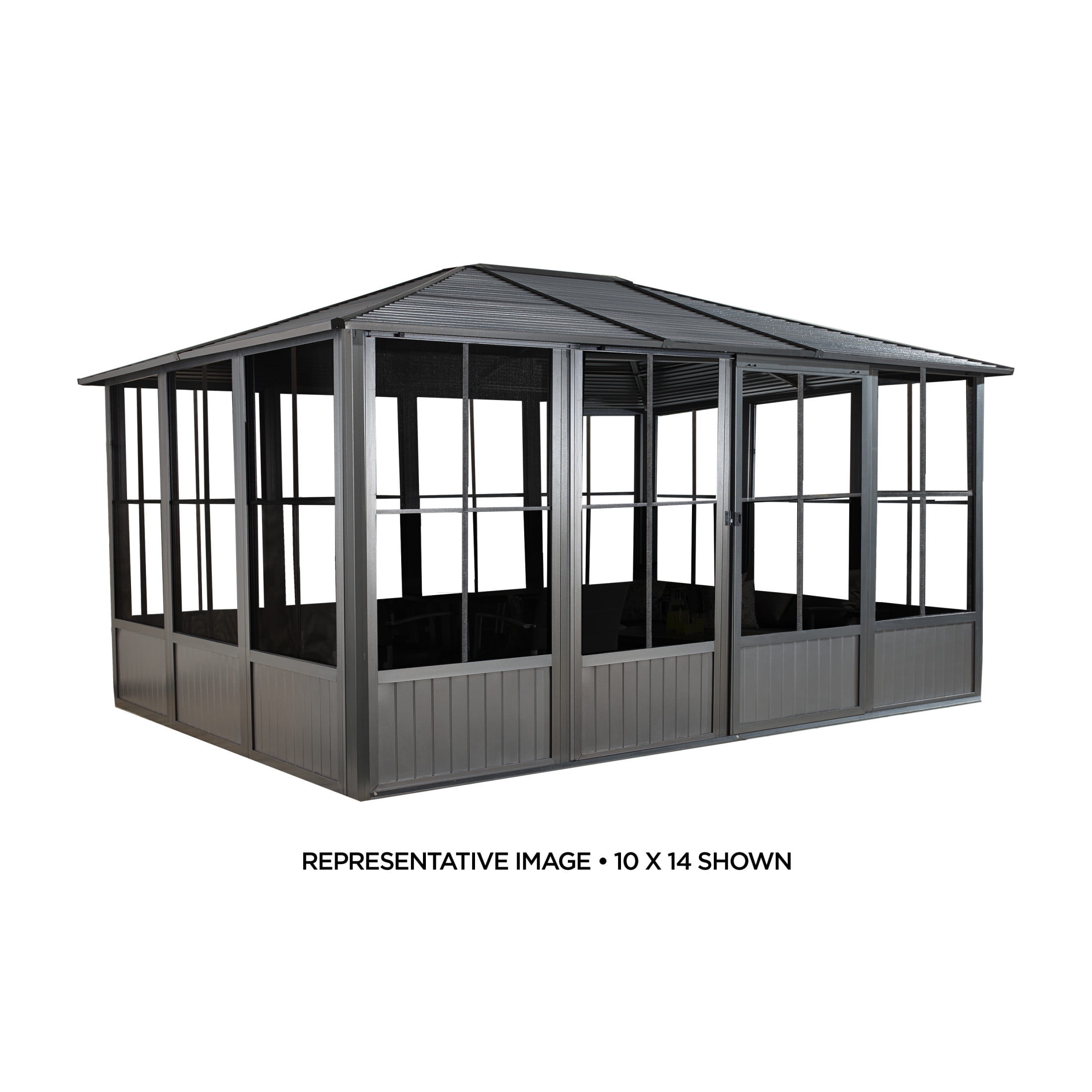 Sojag Korado 10 x 17 x 9 ft Dark Grey Solarium - Walmart.com