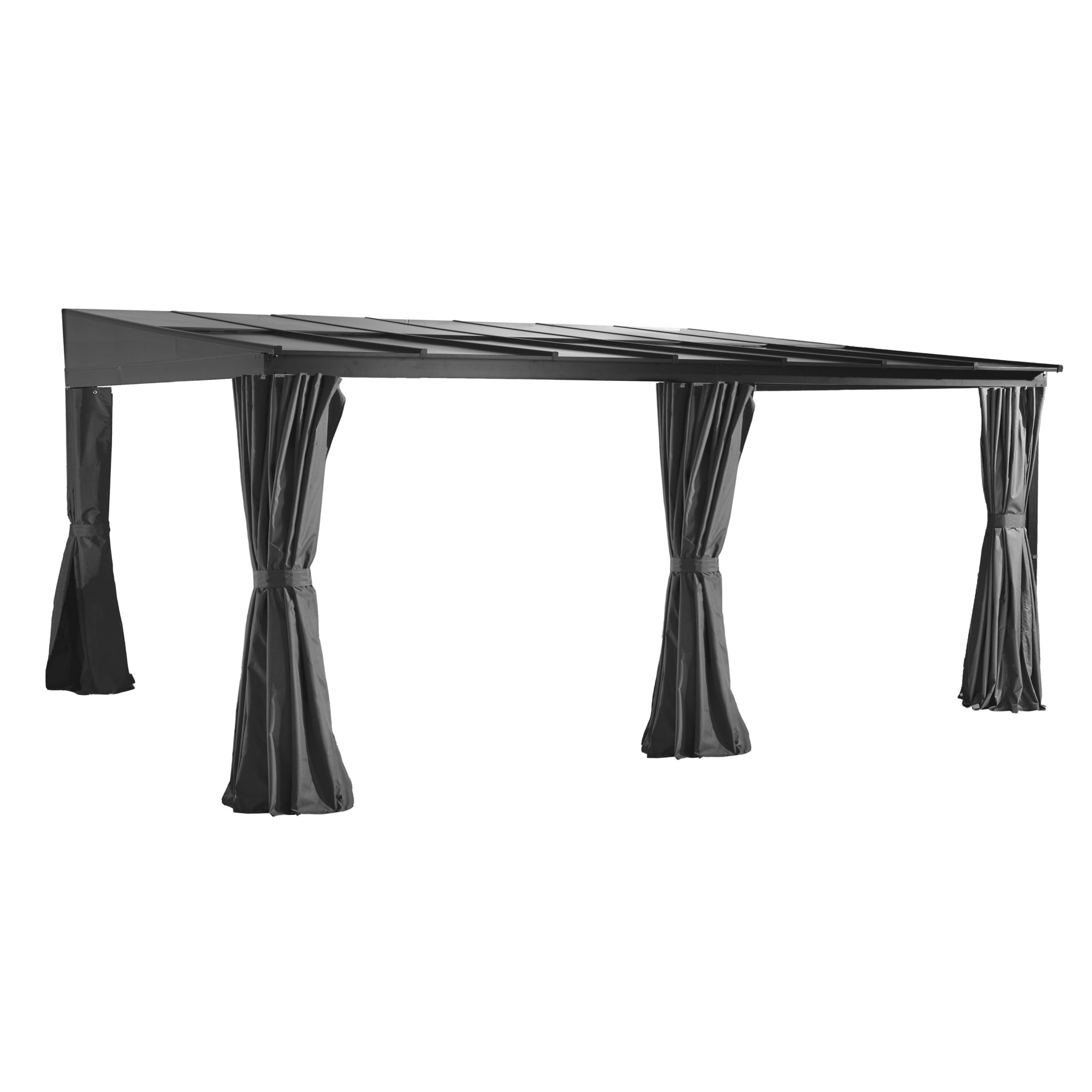 Sojag Pompano 12x16 Aluminum Frame Wall Gazebo with Polycarbonate Roof ...