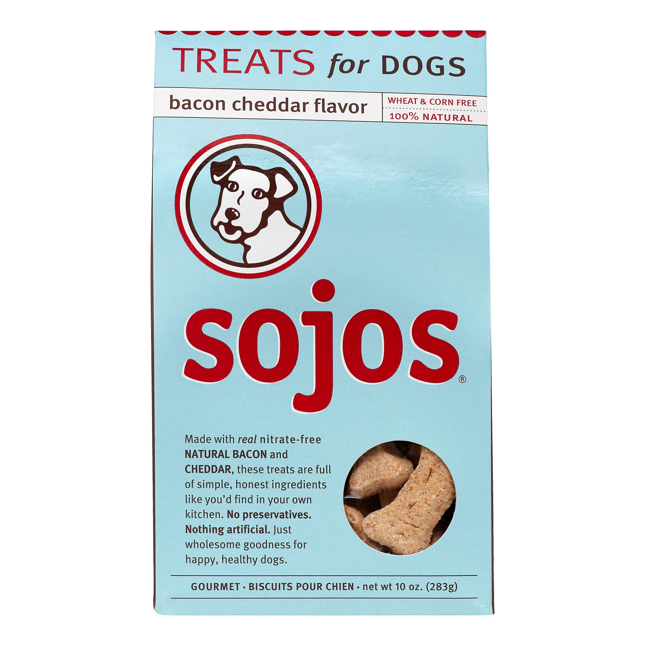 Sojos Dog Treats, Bacon Cheddar Flavor, 10 oz - Walmart.com