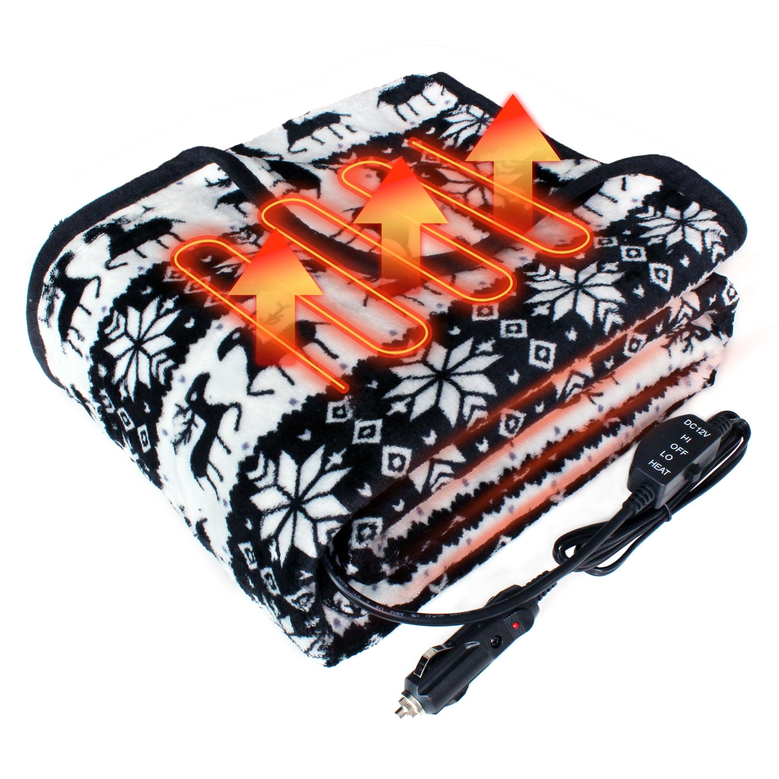 Sojoy Car heated Blanket,Soft Fleece Electric Blanket with 2 Fast Heat ...