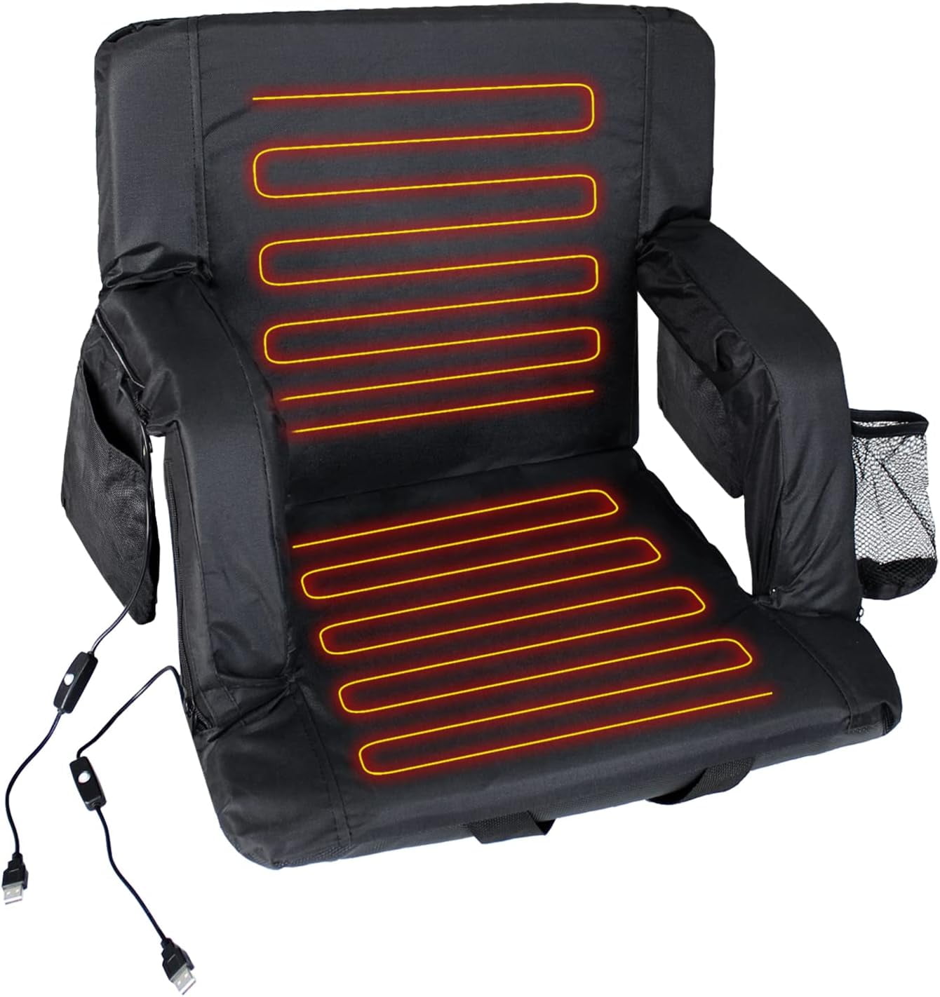 Sojoy Double Heated Seats for Bleachers Reclining Stadium Chair with ...