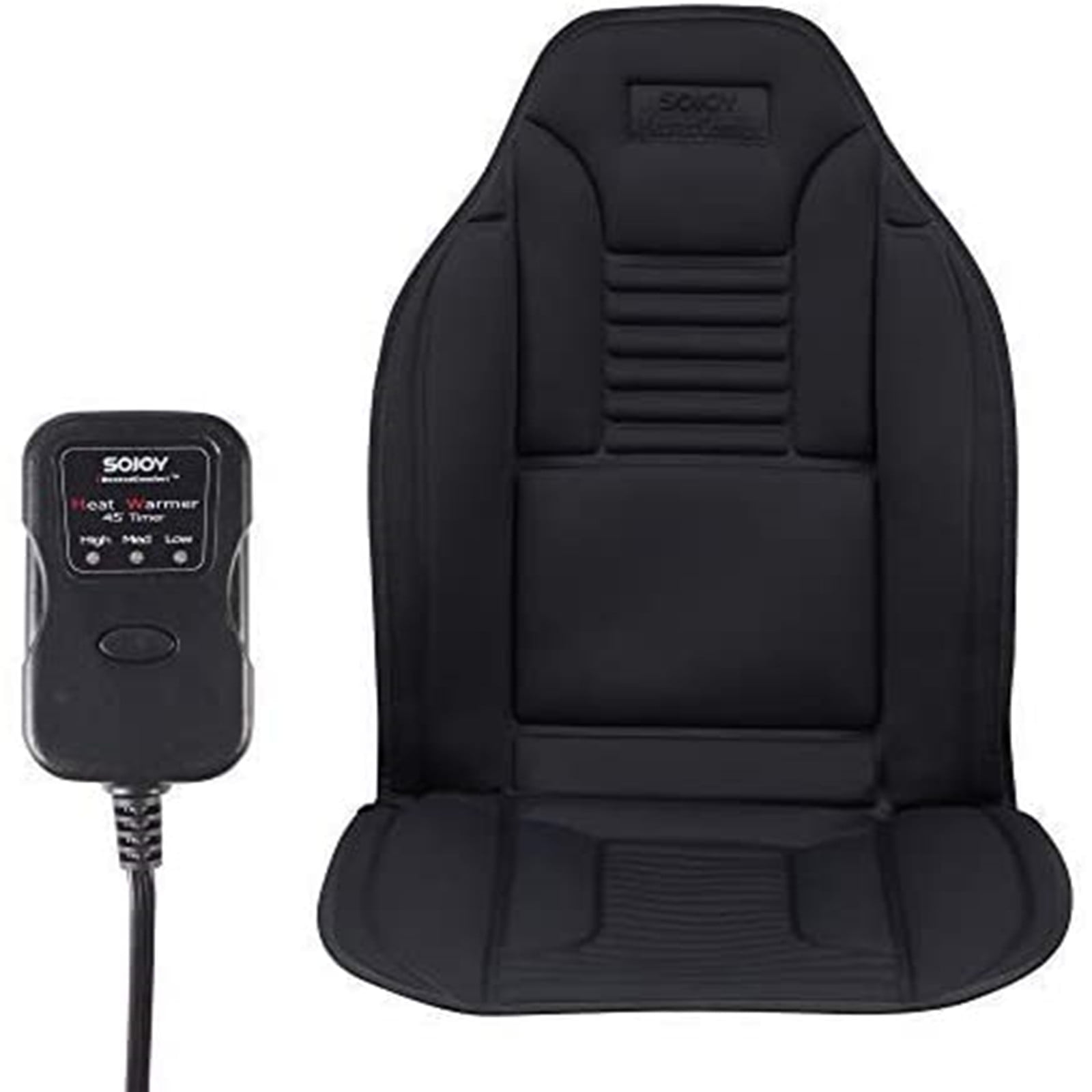 Sojoy Universal 12V Heated Car Seat Cushion, High/Low Temp Switch, 30 ...