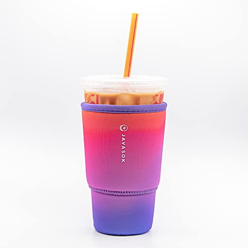 Sok It Java Sok Reusable Neoprene Insulator Sleeve for Iced Coffee Cups ...