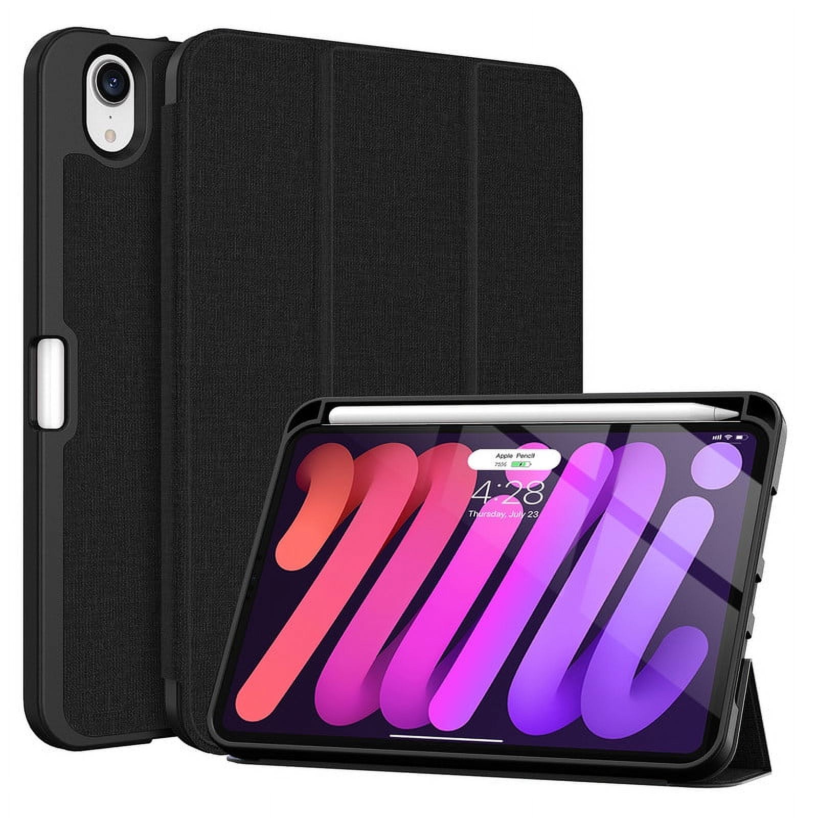 Soke New iPad Mini 6 Case 2021 with Pencil Holder - Protective Soft TPU ...