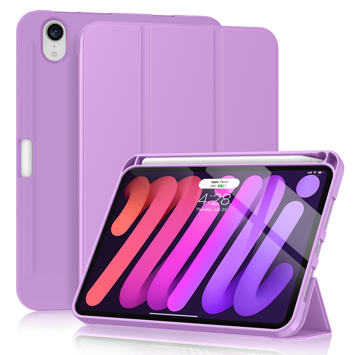 Soke iPad Mini 6 Case 2021, Pencil Holder, Shockproof TPU Back, 6th Gen ...