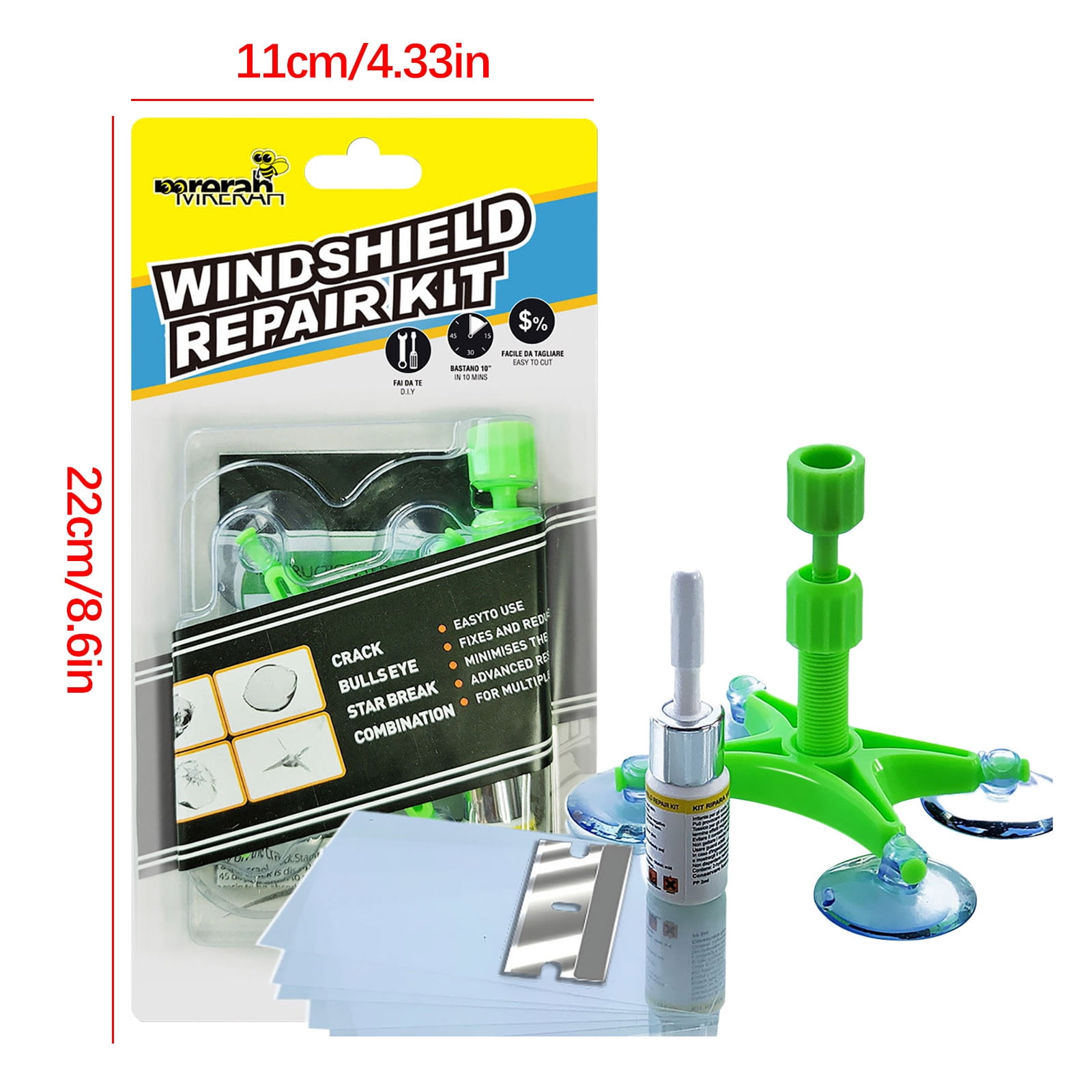 Sokhug 2ML Auto Glass Repair Tool Car Windshield Repair Fluid ...