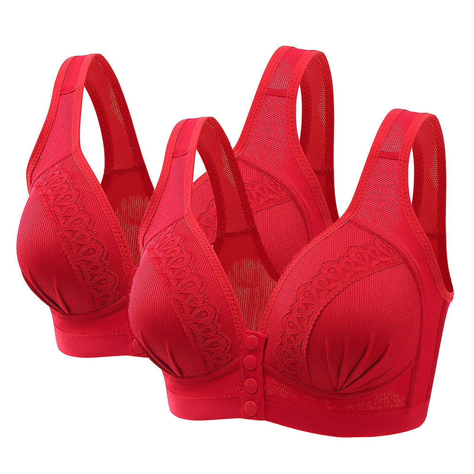 Sokhug 2PC Ladies Traceless Comfortable Bras,Breathable Gathering Front ...