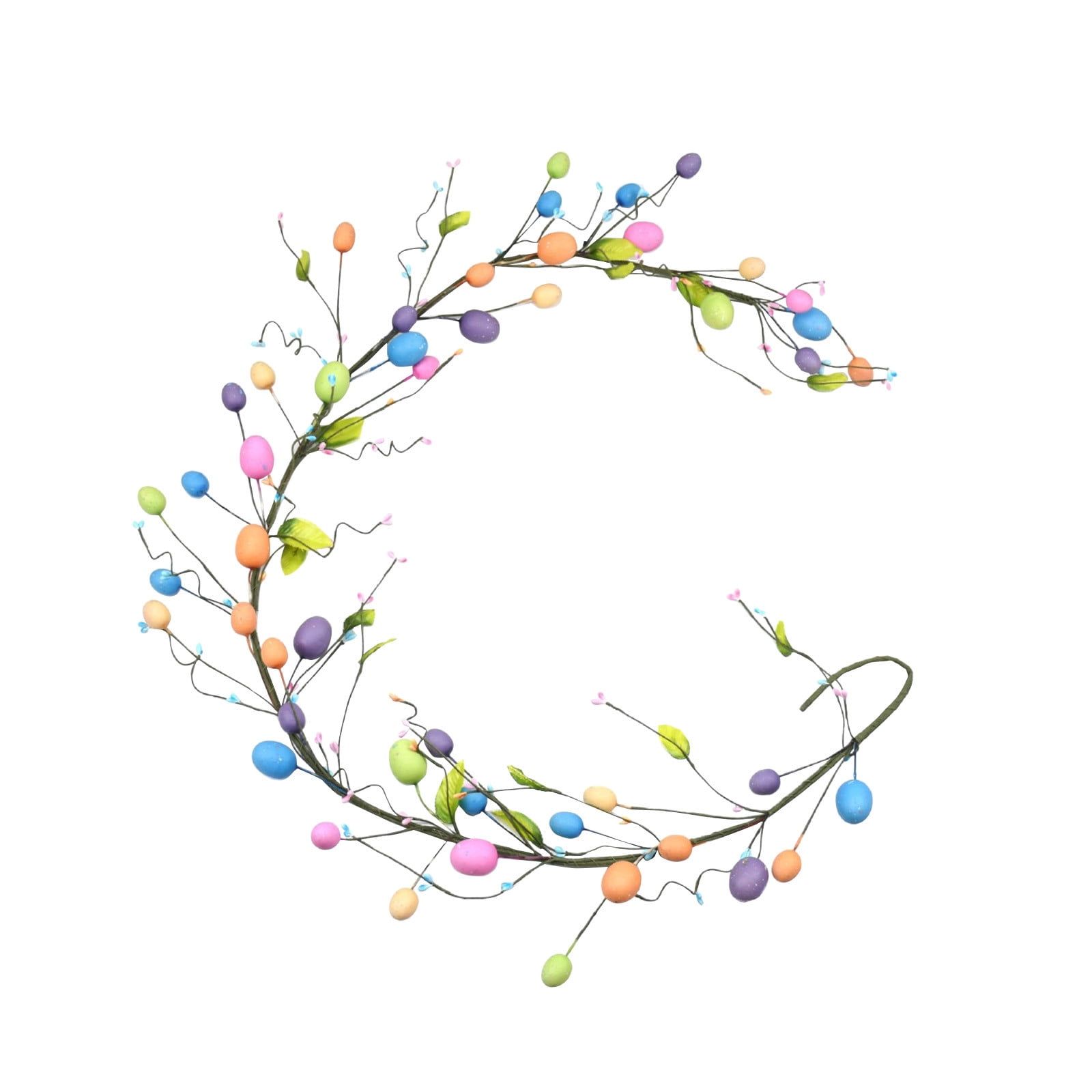 Sokhug 5FT Easter Garland Spring Vine with Easter Eggs Flowers Berries ...