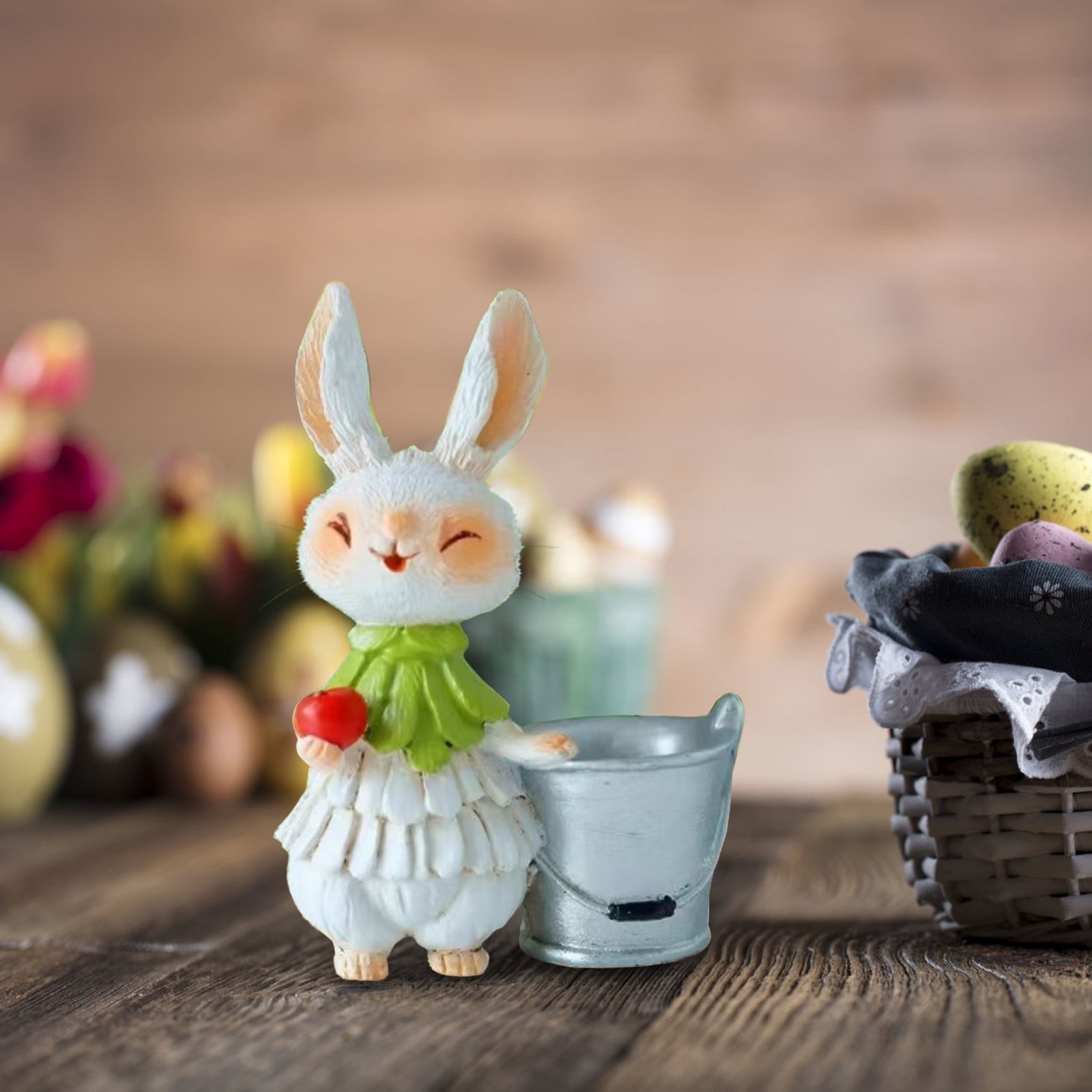 Sokhug Bunny Planter Resin Statue - Cute Rabbit Shaped Flower Pot for ...