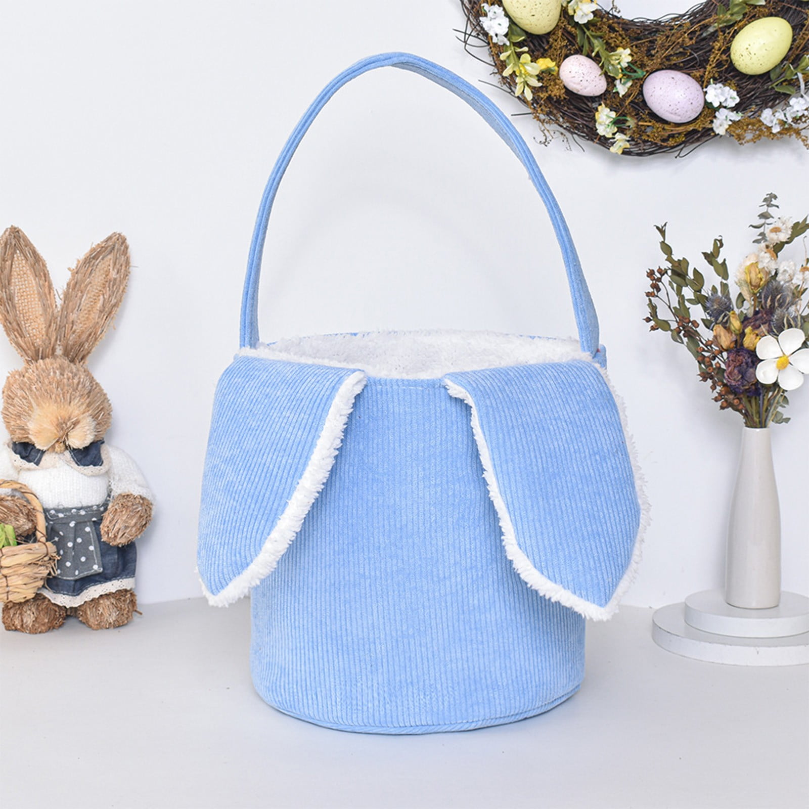 Sokhug Corduroy Cotton Fleece Easter Gift Basket Candy Bag Clearance ...