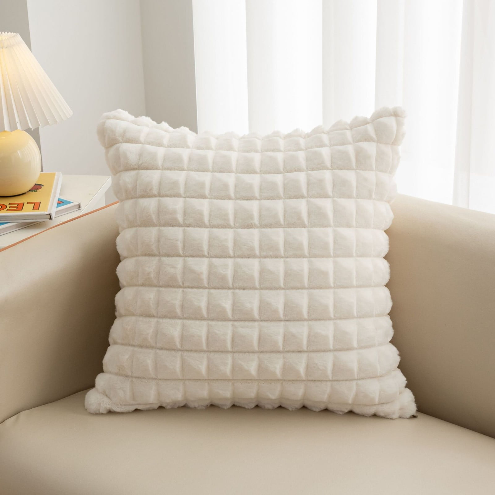 Sokhug Creamy Plush Puffs Heavy Soft Sofa Pillow Living Room Upholstery ...
