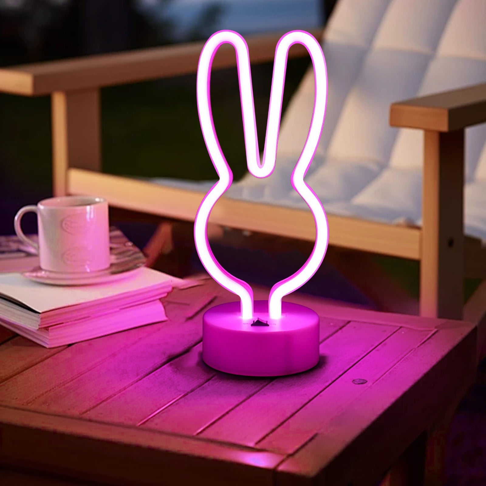 Sokhug Easter Decorations Bunny Lights Neon Signs, Creative Bunny Neon ...