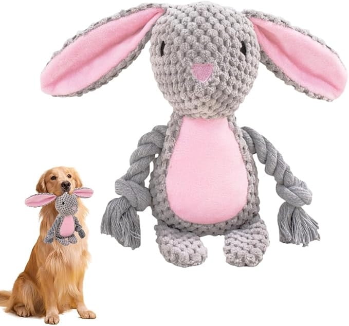 Sokhug Easter Dog Toys, Easter Squeaky Rabbit & Eggs Toys with Crinkle ...